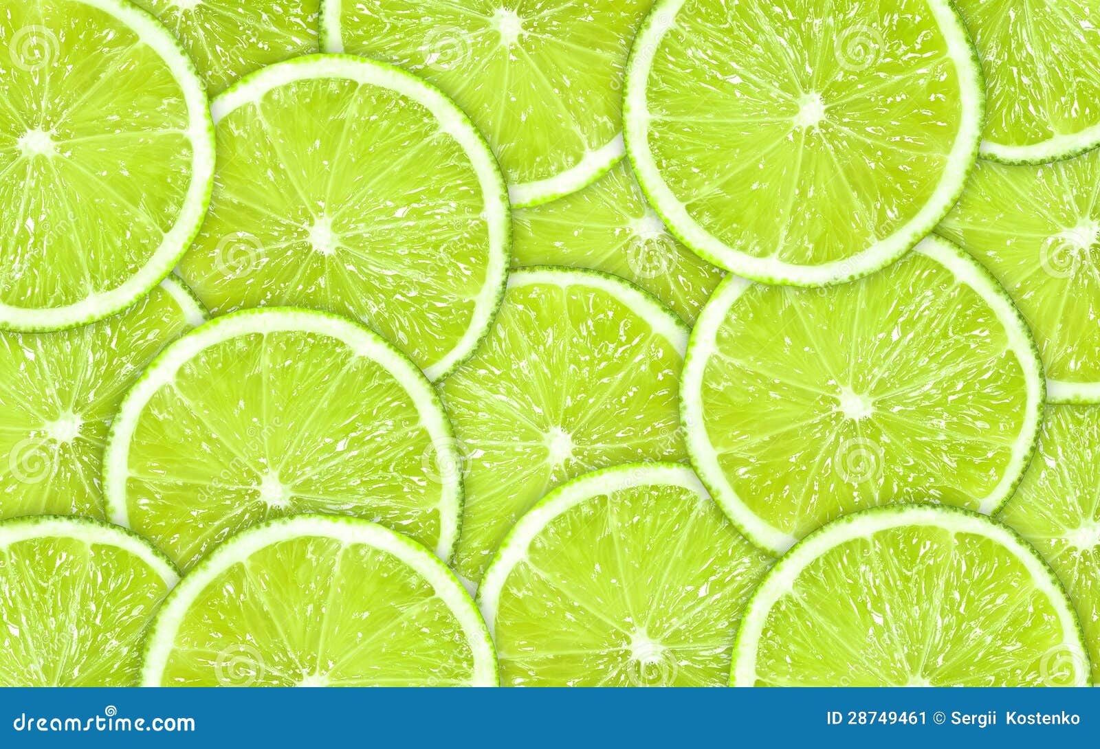 Close-up Green Background with Lime Slices Stock Image - Image of ...
