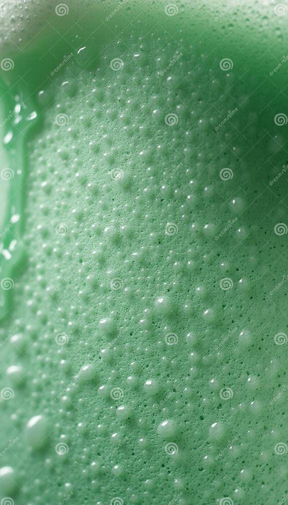 Close-up of Green Bubbles Texture Stock Image - Image of drink, bubbles ...