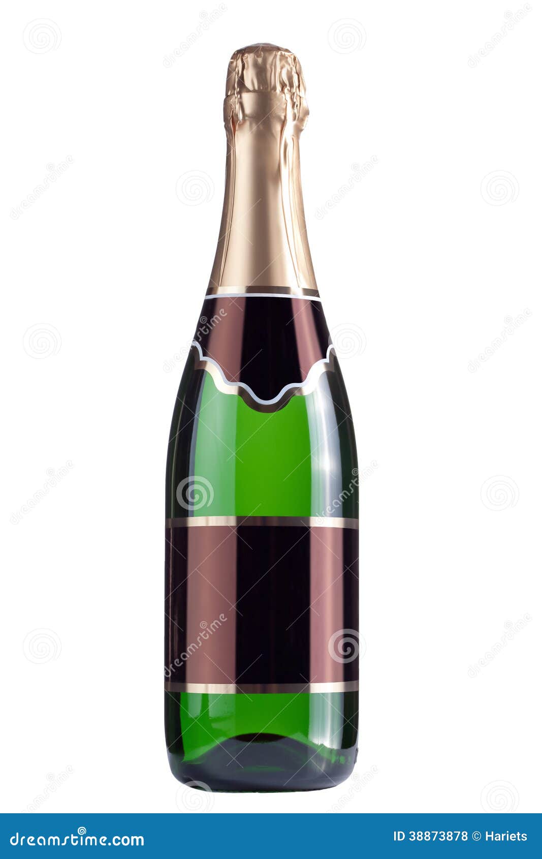 Close Up of Green Champagne Bottle Stock Photo - Image of drink ...
