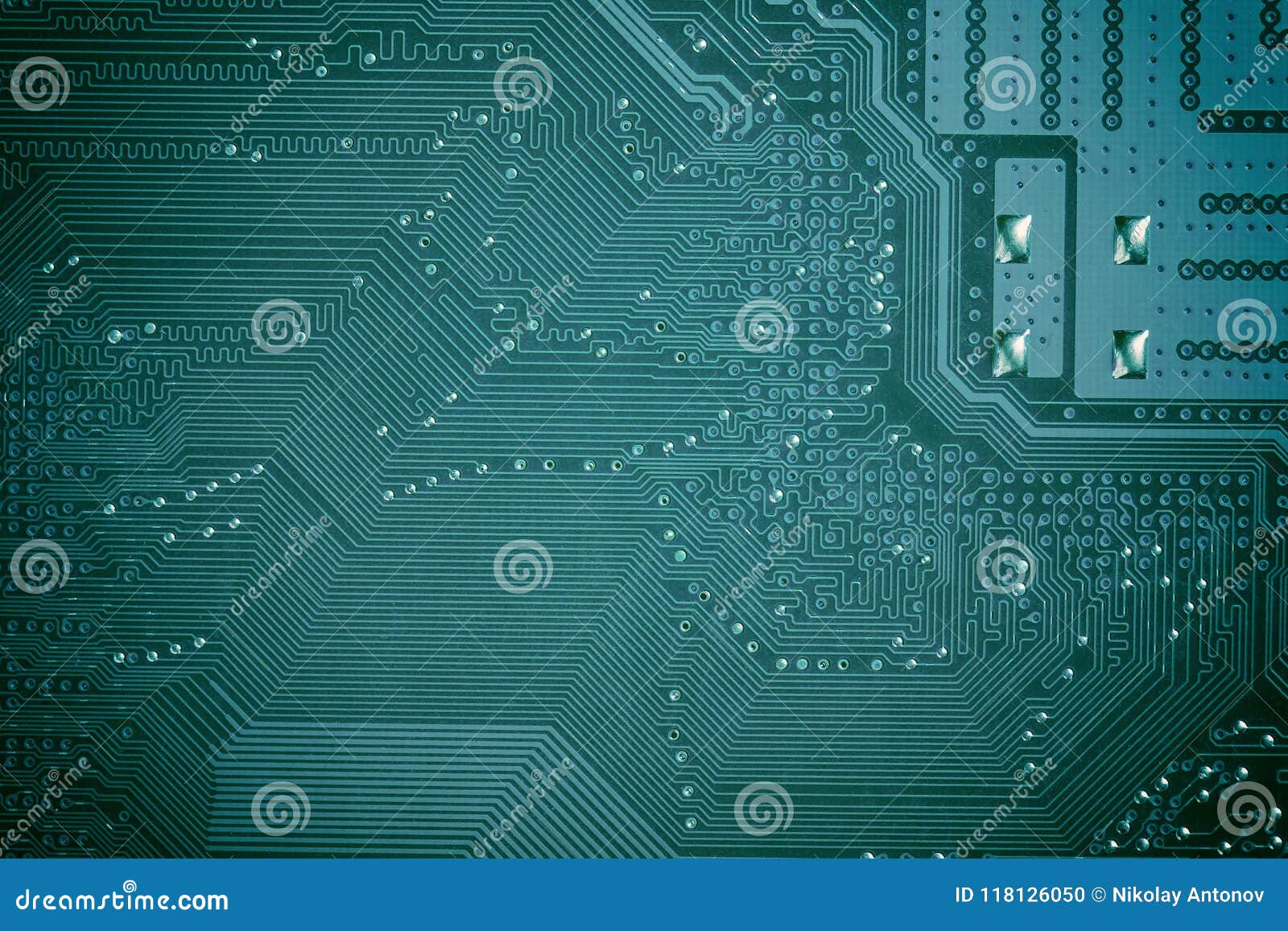 Close Up of Green Circuit Computer Motherboard. Computer Technology ...