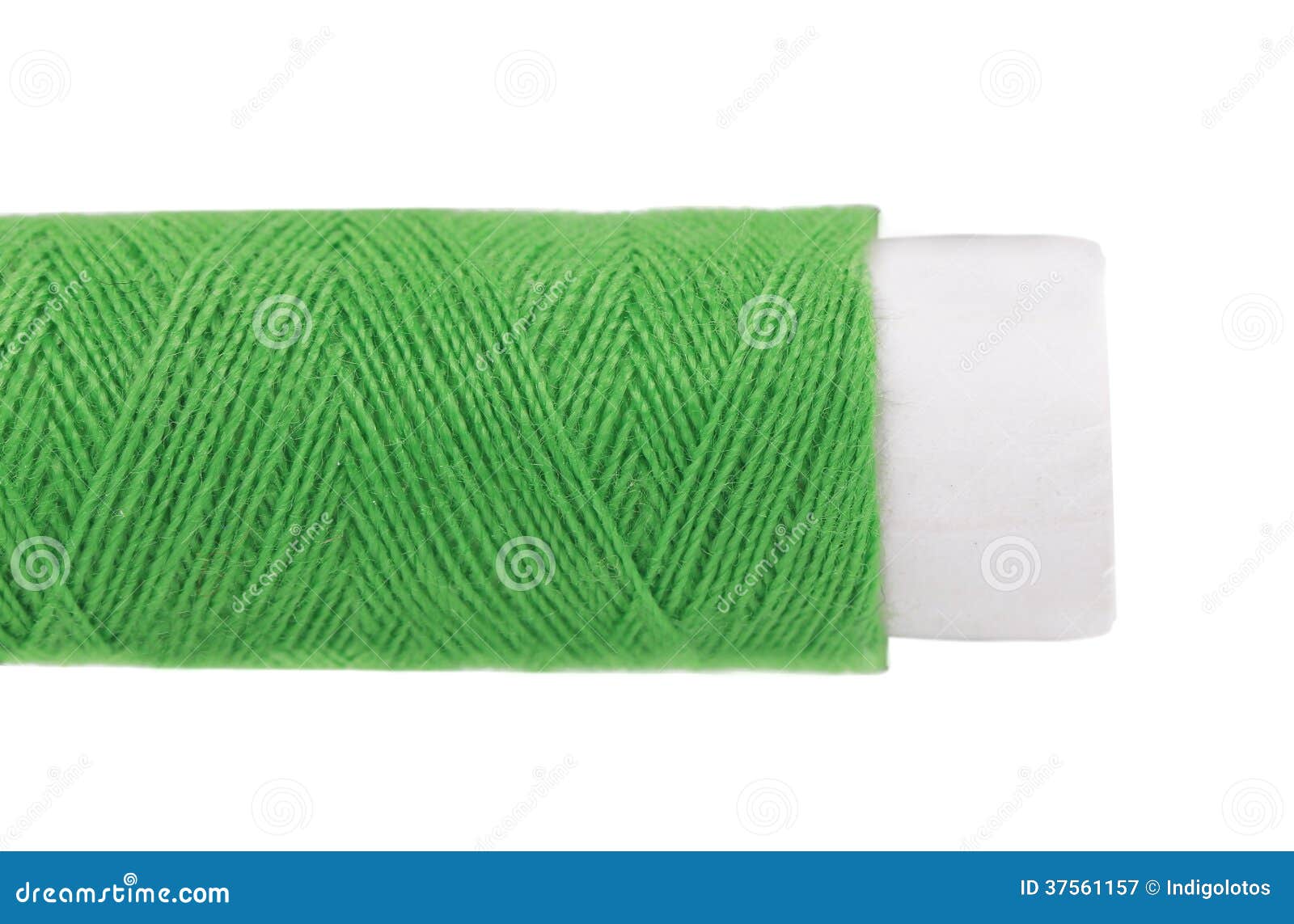 Close Up of Green Coil Threads. Stock Image - Image of horizontal ...