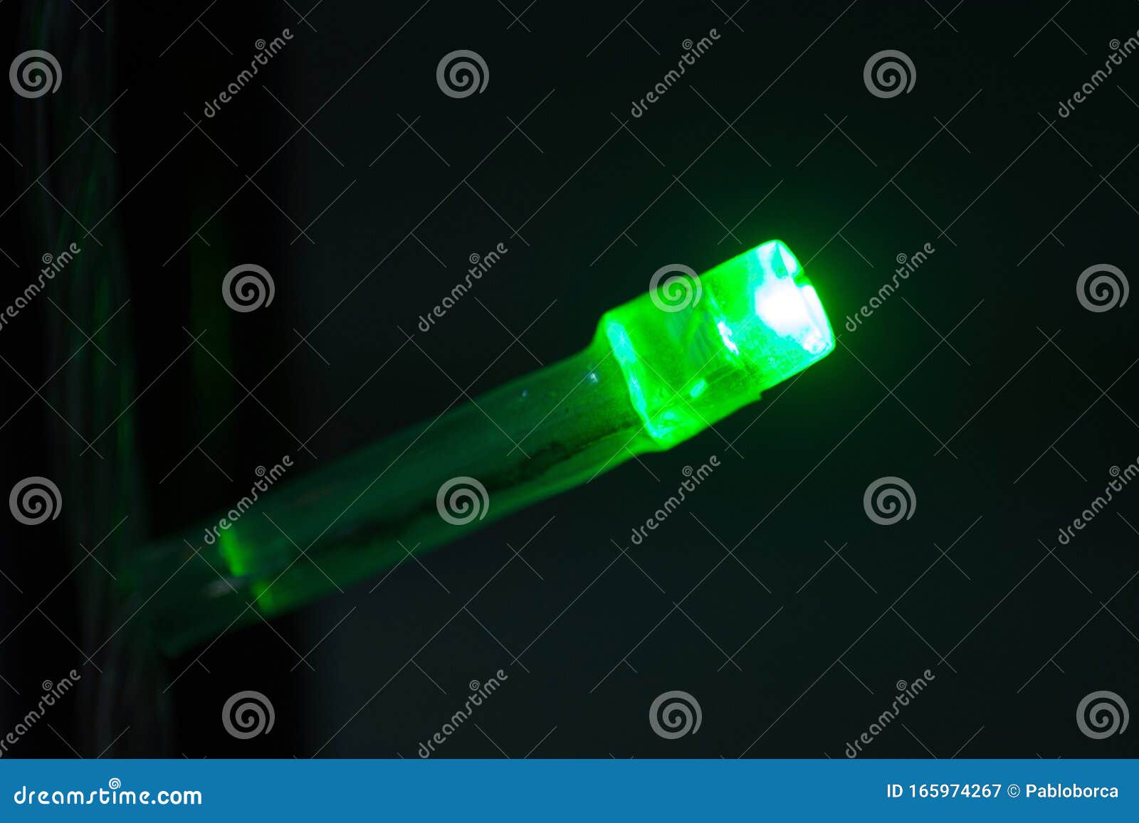Close Up of Green Led Light Stock Image - Image of shining, equipment ...