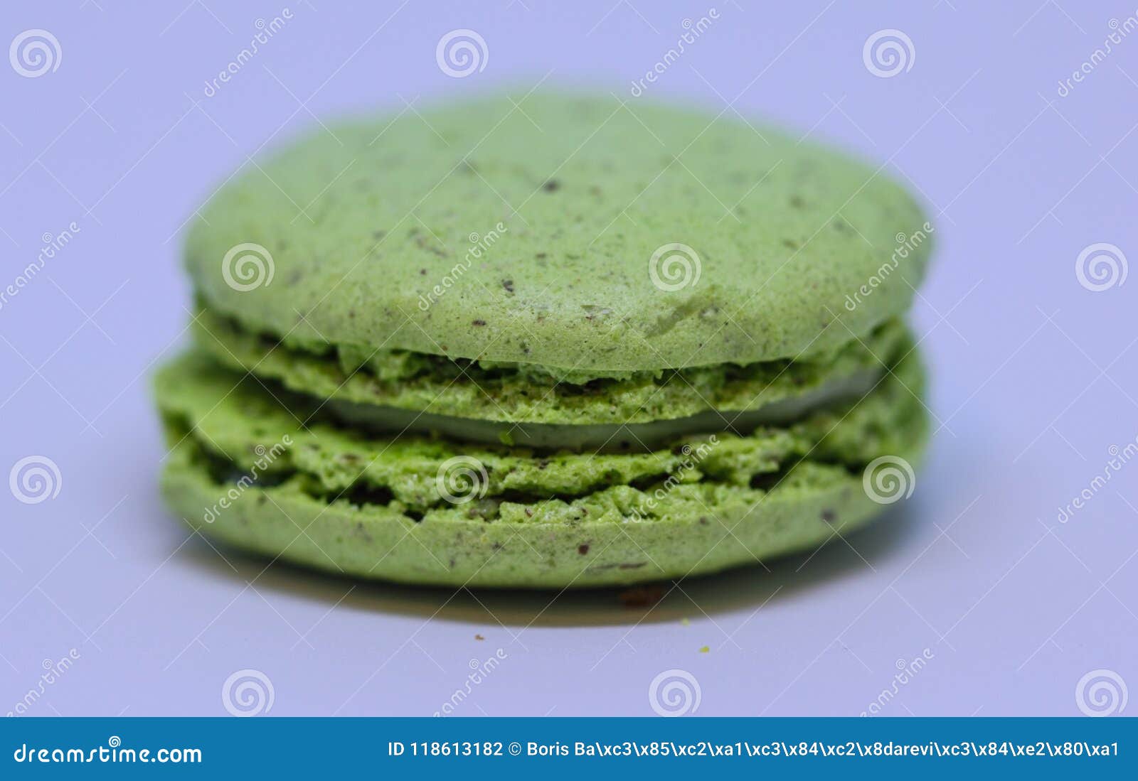 The Close Up of Green Macaron. Stock Photo - Image of macaroon, crusty ...