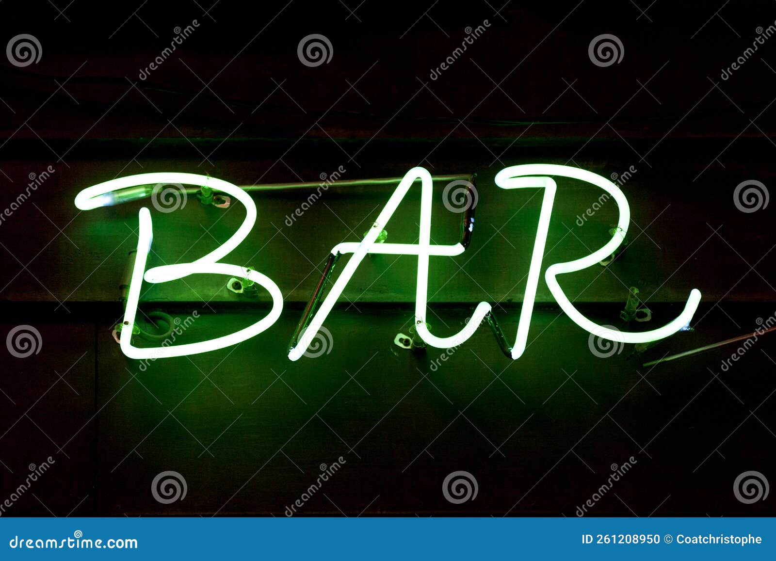 Bar green neon light stock photo. Image of restaurant - 261208950