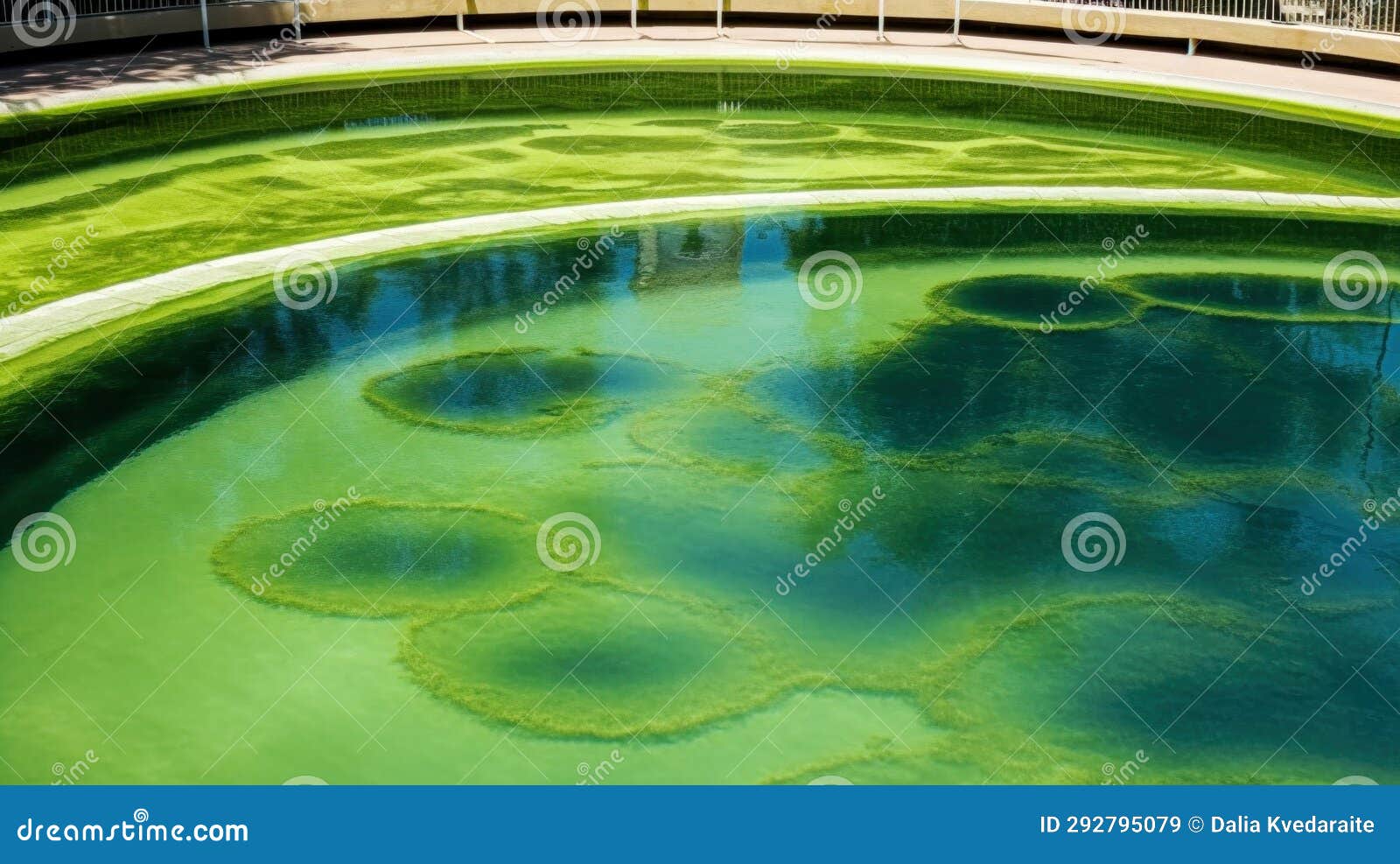 Close Up of Green Pool Water Caused by Presence of Algae Stock ...