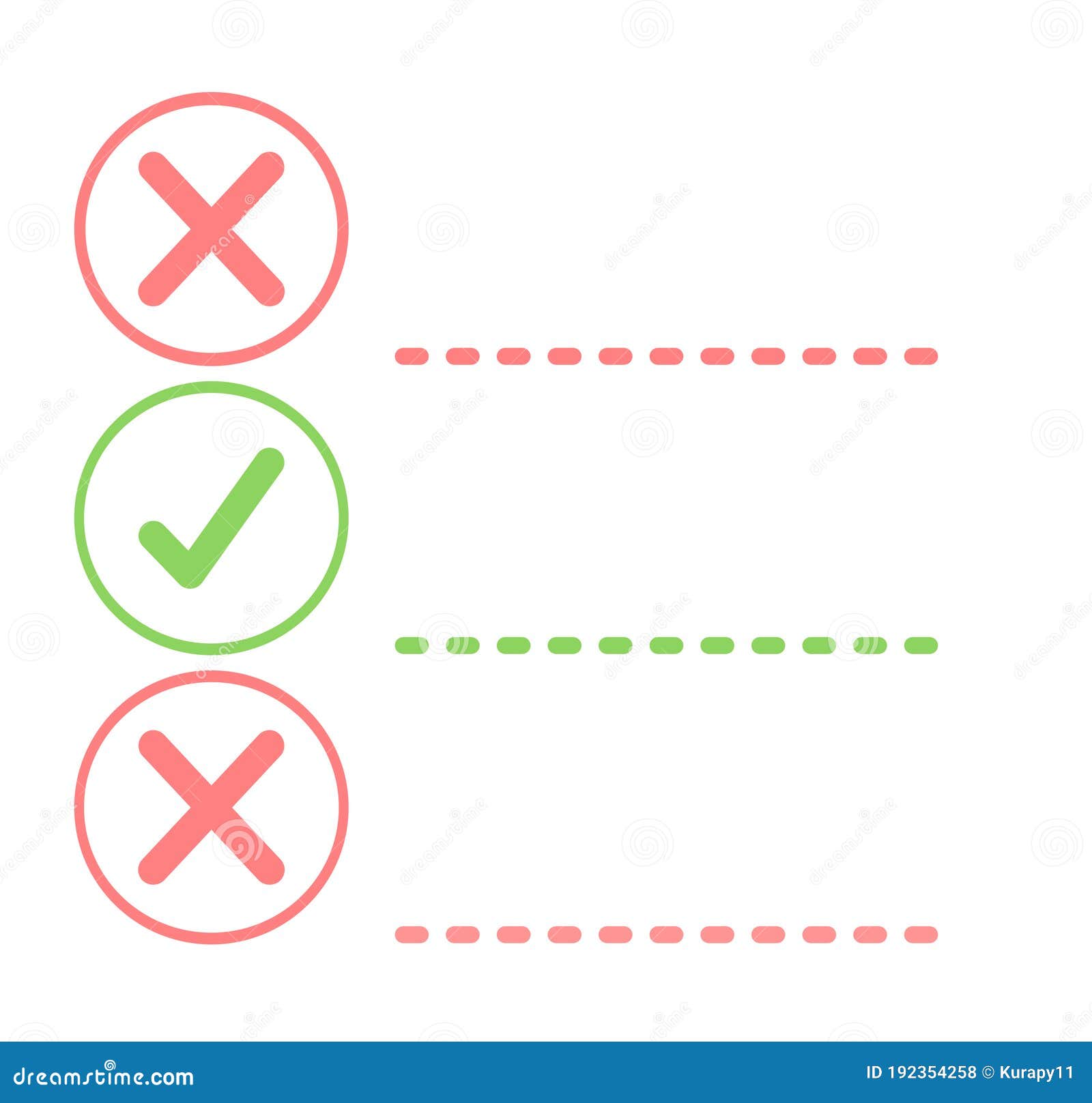 Green and Red Checkbox Notepad Paper Stock Illustration - Illustration ...