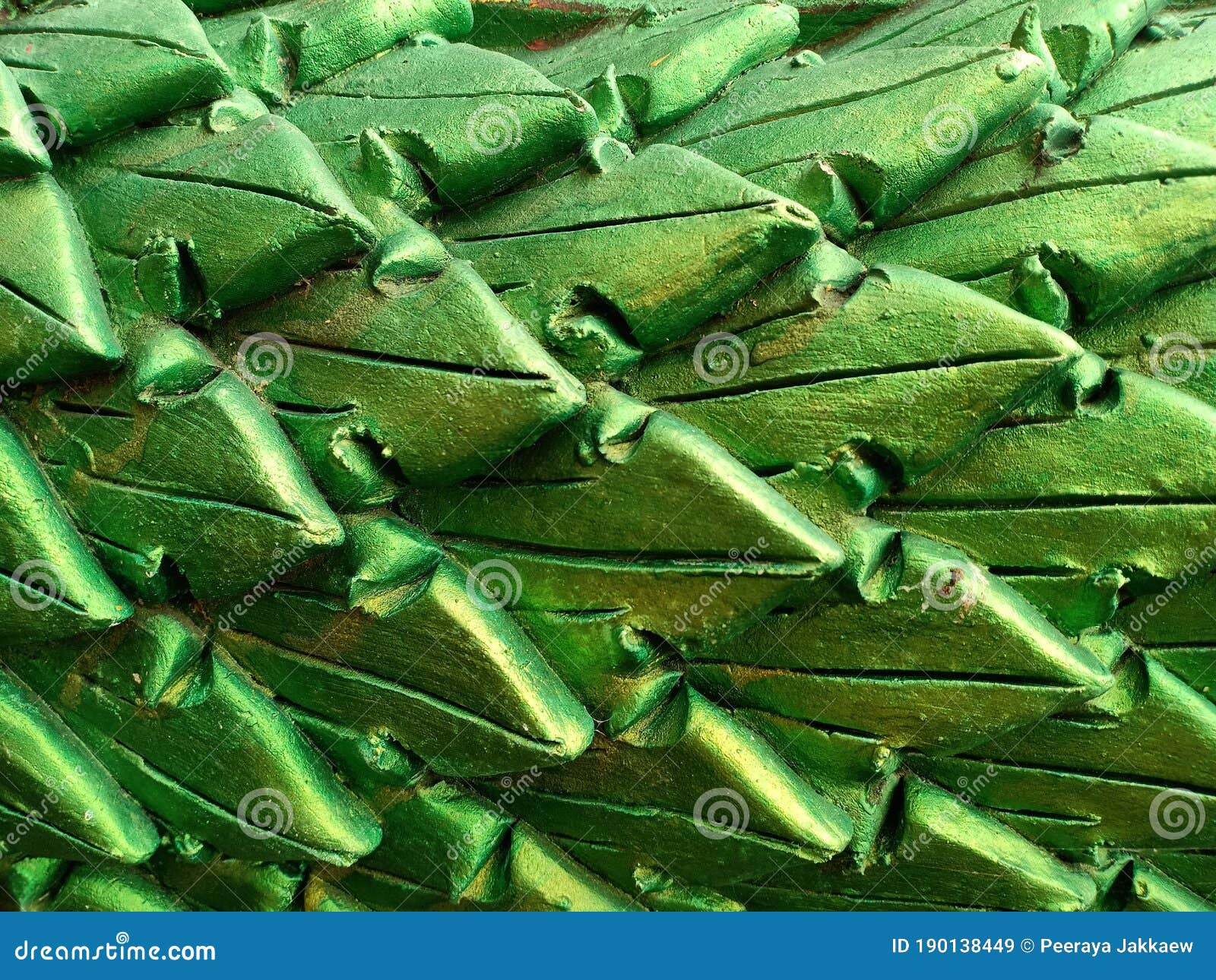 Close Up of Green Thai Pattern Serpent Sculpture Texture Background ...