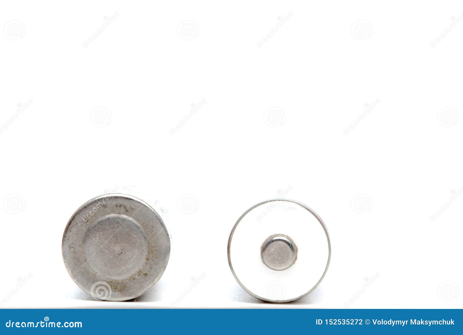 Close Up Grey AA Batteries Over White Background with Clipping Path ...