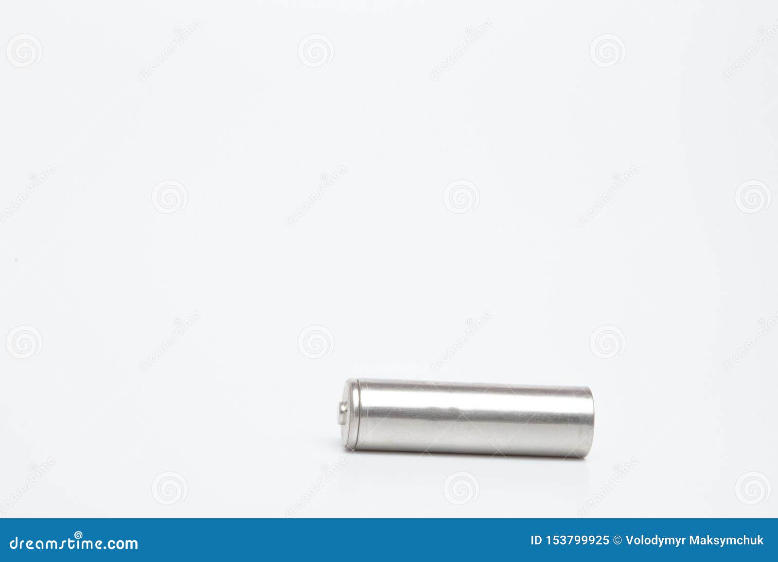 Close Up Grey AA Batteries Over White Background with Clipping Path ...