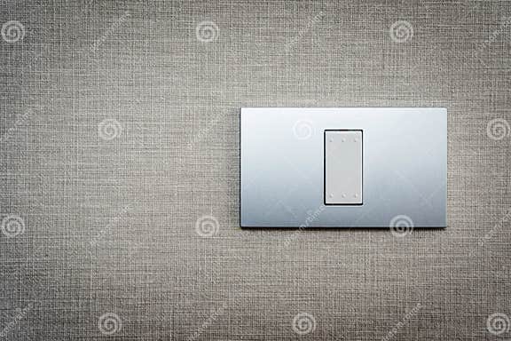 Close Up Grey Light Switch on Texture Background. Stock Photo - Image ...