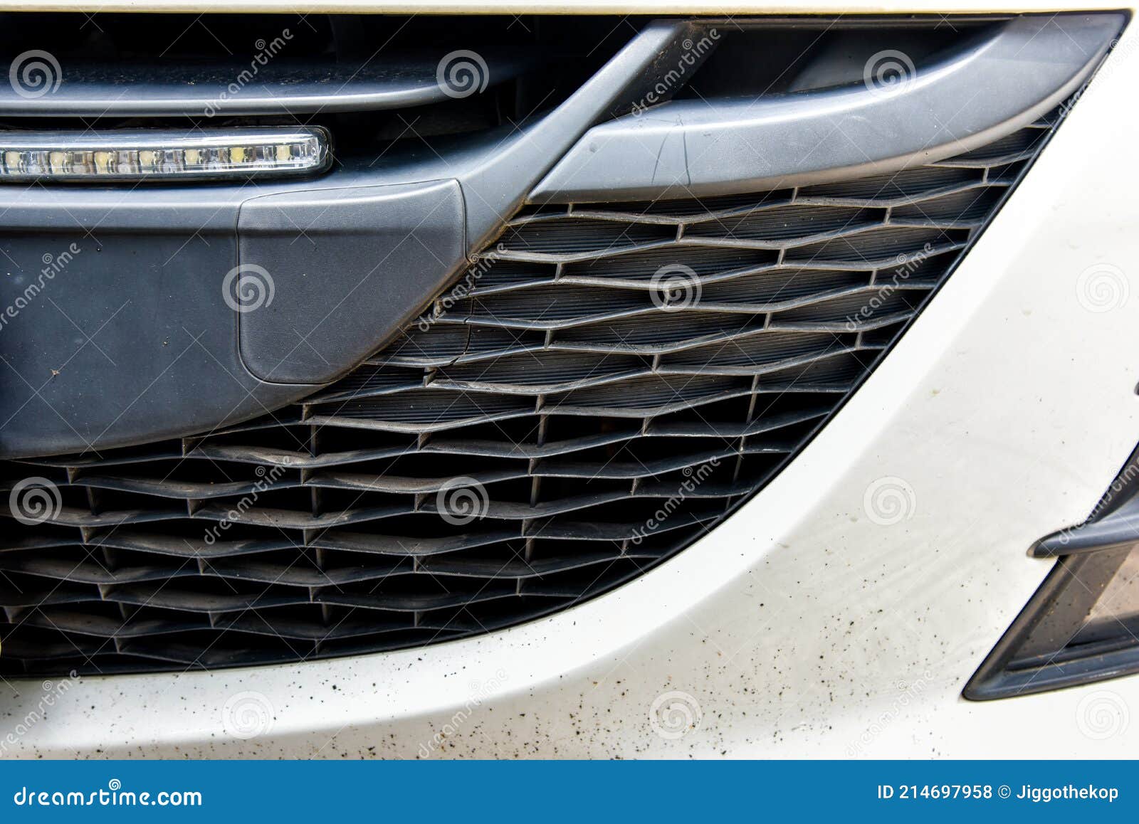 Grid Car Lattice on Front Bumper Stock Photo - Image of detail ...