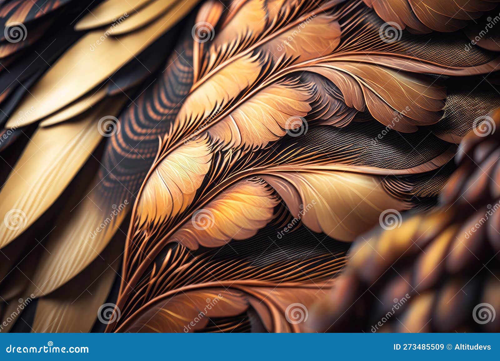 Close-up of Griffin S Feathers, with Intricate Patterns and Textures ...