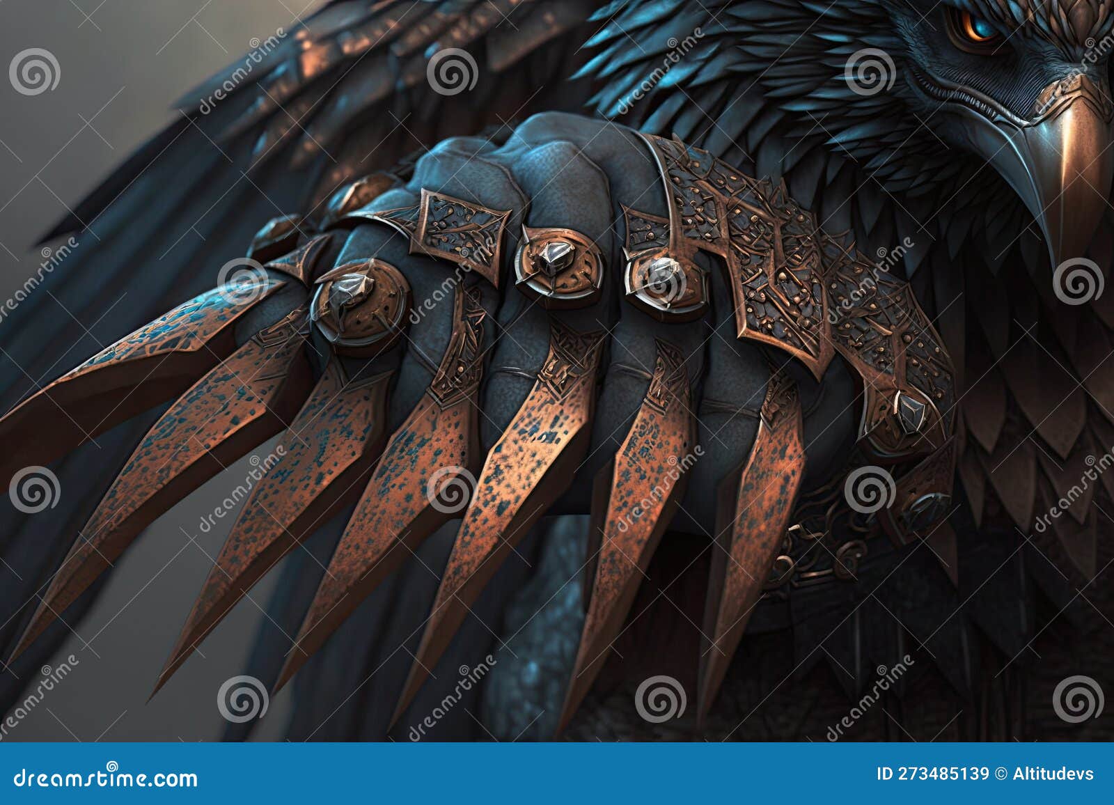 Close-up of Griffin S Sharp Talons and Claws Stock Illustration ...