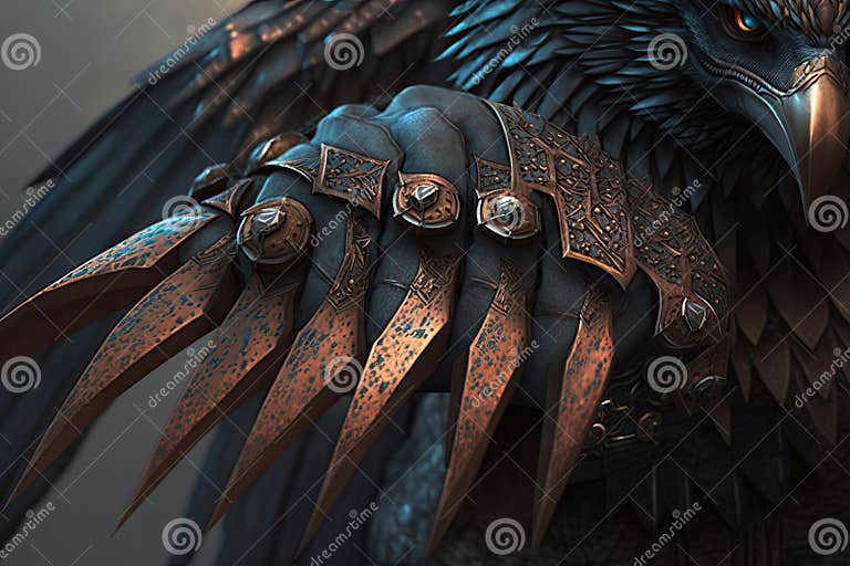 Close-up of Griffin S Sharp Talons and Claws Stock Illustration ...