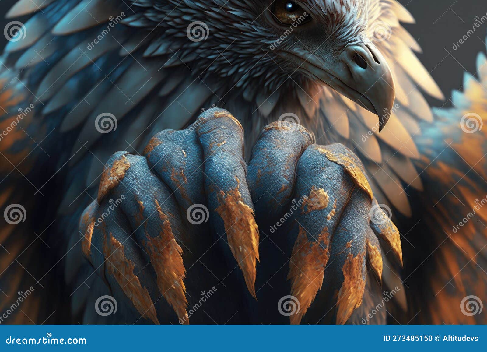 Close-up of Griffin& X27;s Sharp Talons and Claws Stock Illustration ...