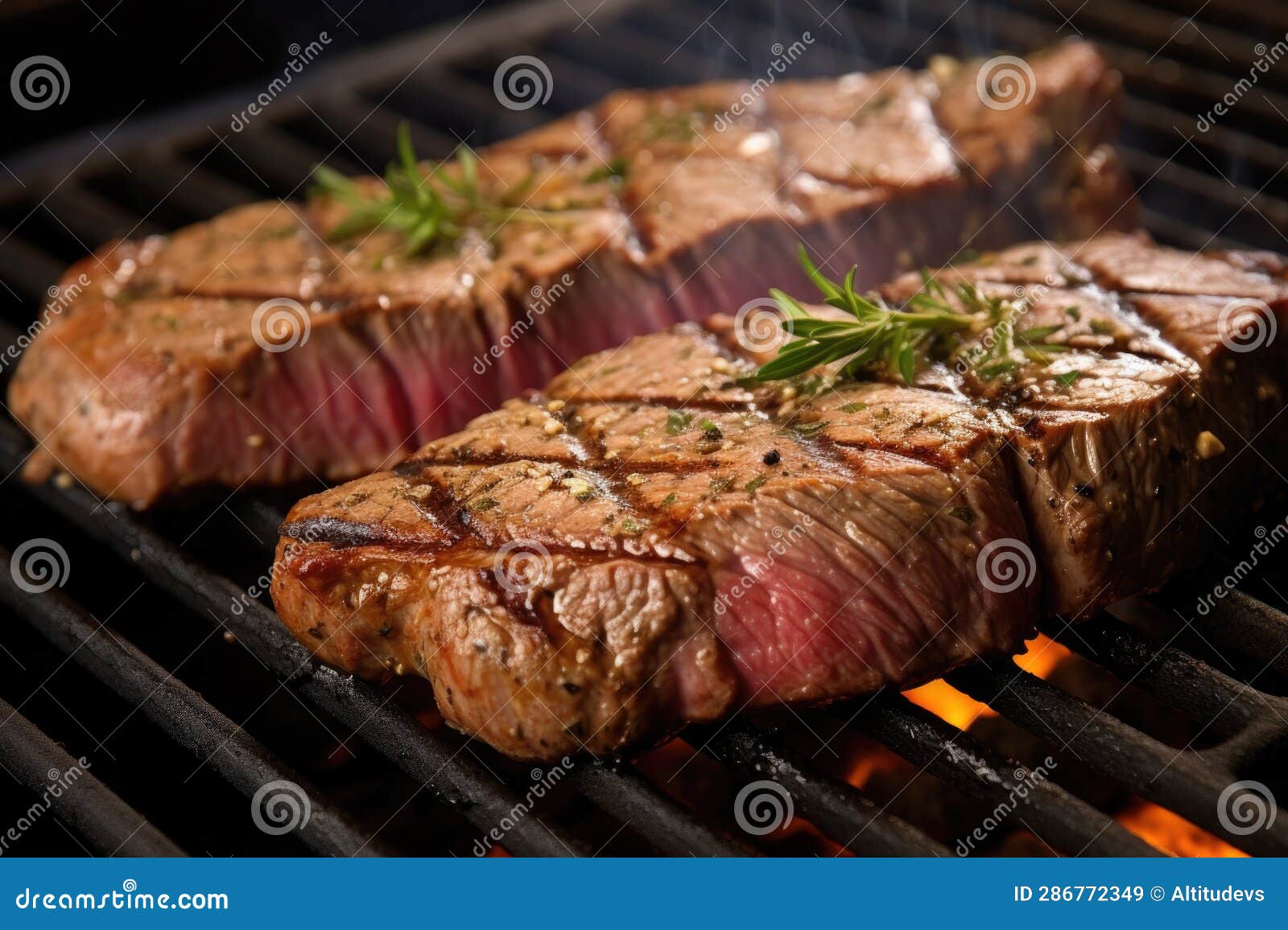 Close-up of Grill Marks on Perfectly Cooked Steak Stock Image - Image ...