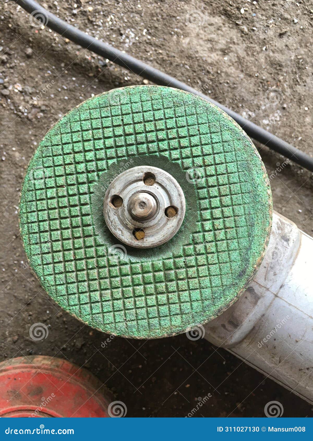 Close Up Grinding Machine on the Ground Stock Photo - Image of iron ...