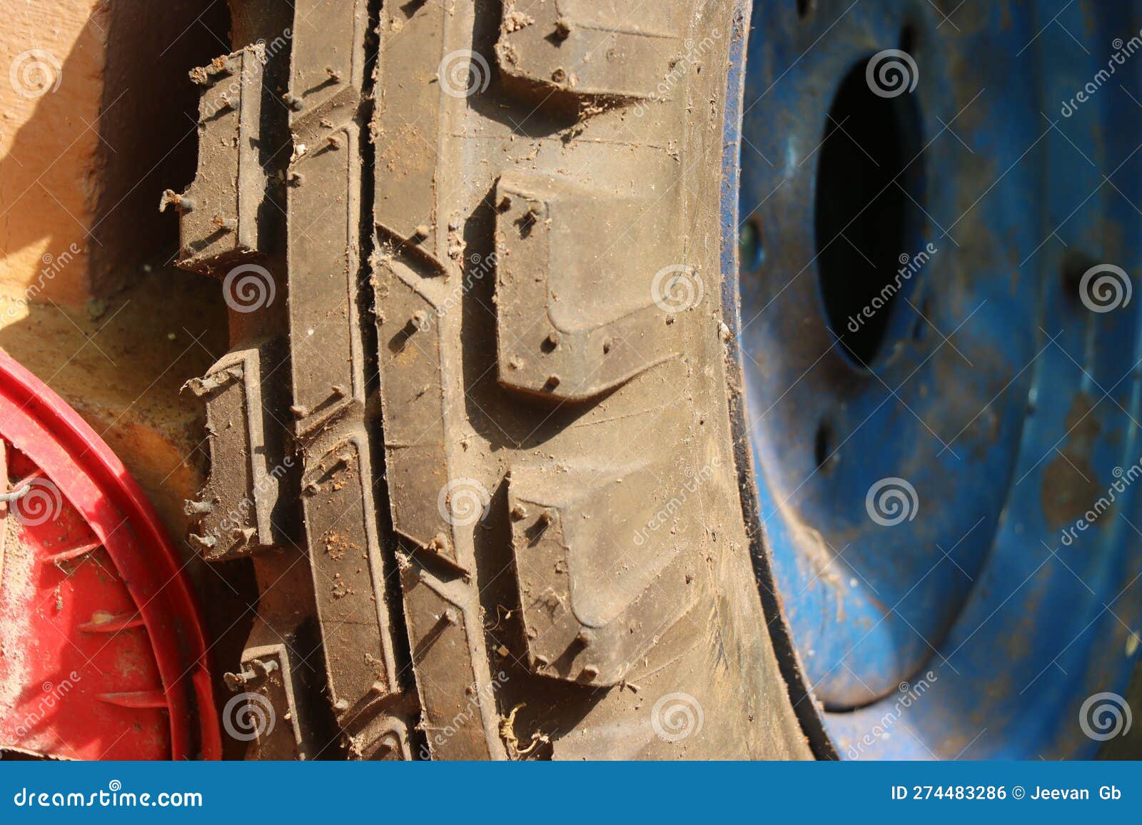 Close-up of a Gripper from Front Wheel of a Tractor. Replacing Tractor ...