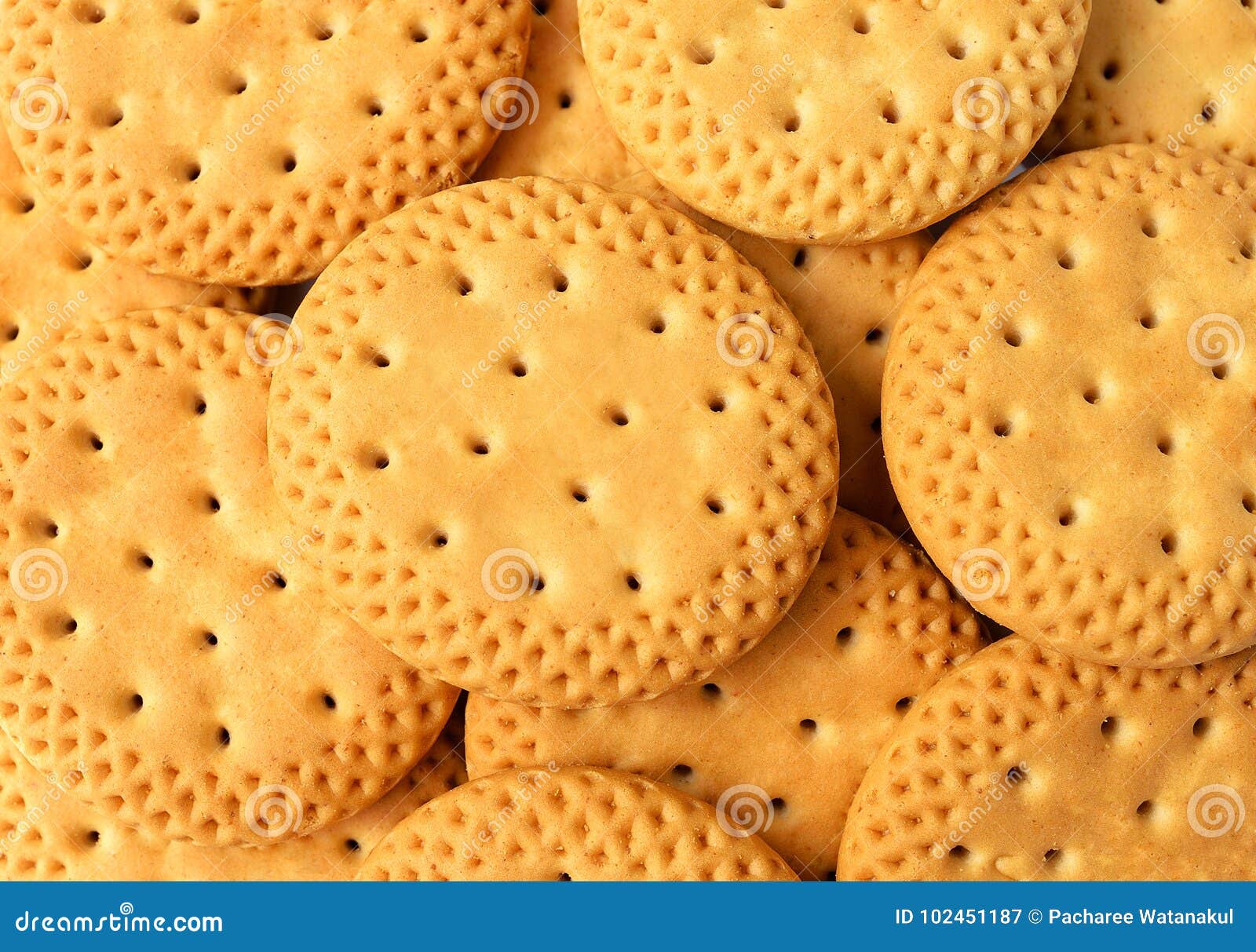 Close Up Group of Crackers Background, Round Crackers As Background ...
