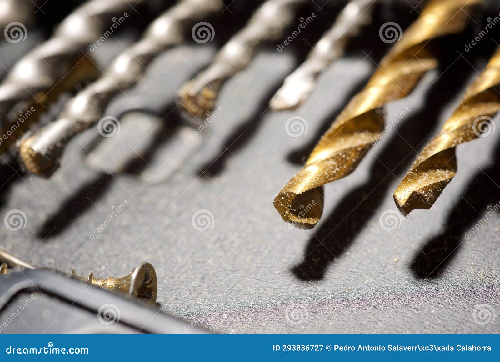 Close-up of a Group of Drill Bits for Drilling Holes Stock Image ...