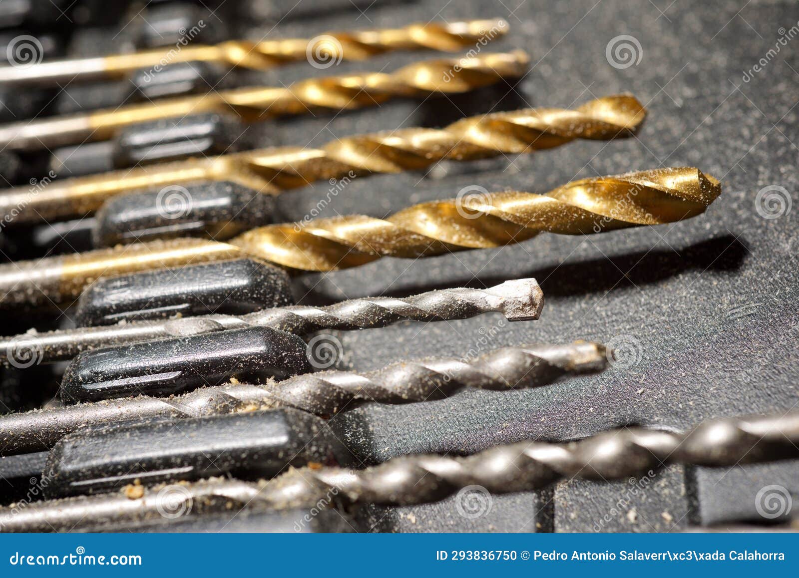 Close-up of a Group of Drill Bits for Drilling Holes Stock Photo - Image of repair, objects ...