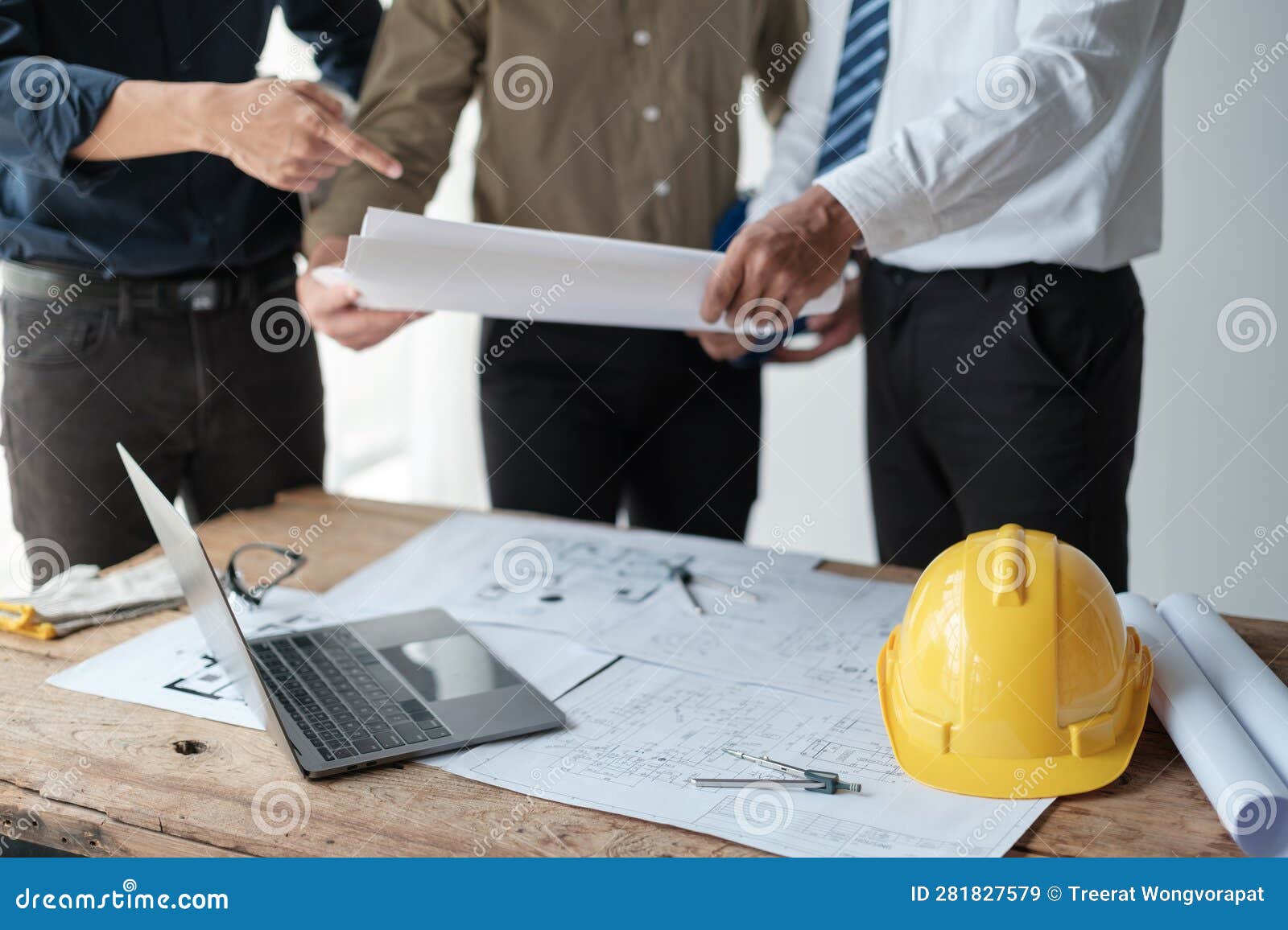 Close Up Group Engineers Discussion and Planning about Project ...