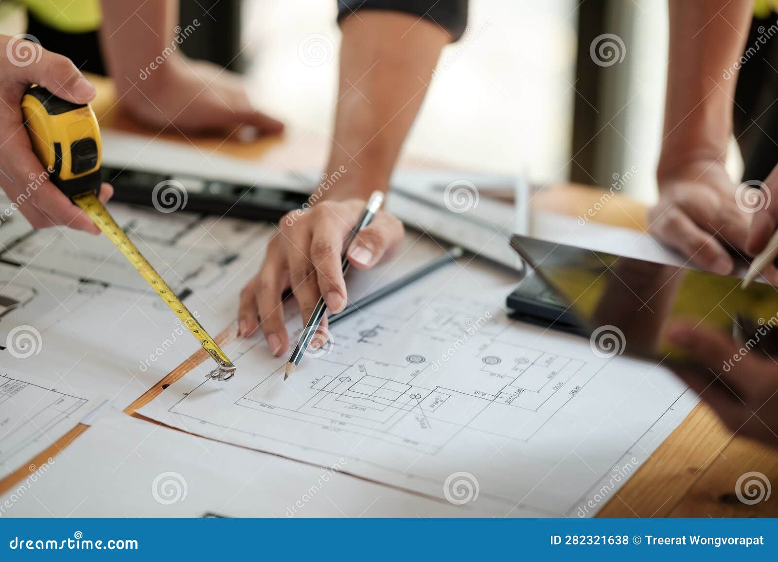 Close Up Group Engineers Discussion and Planning about Project ...