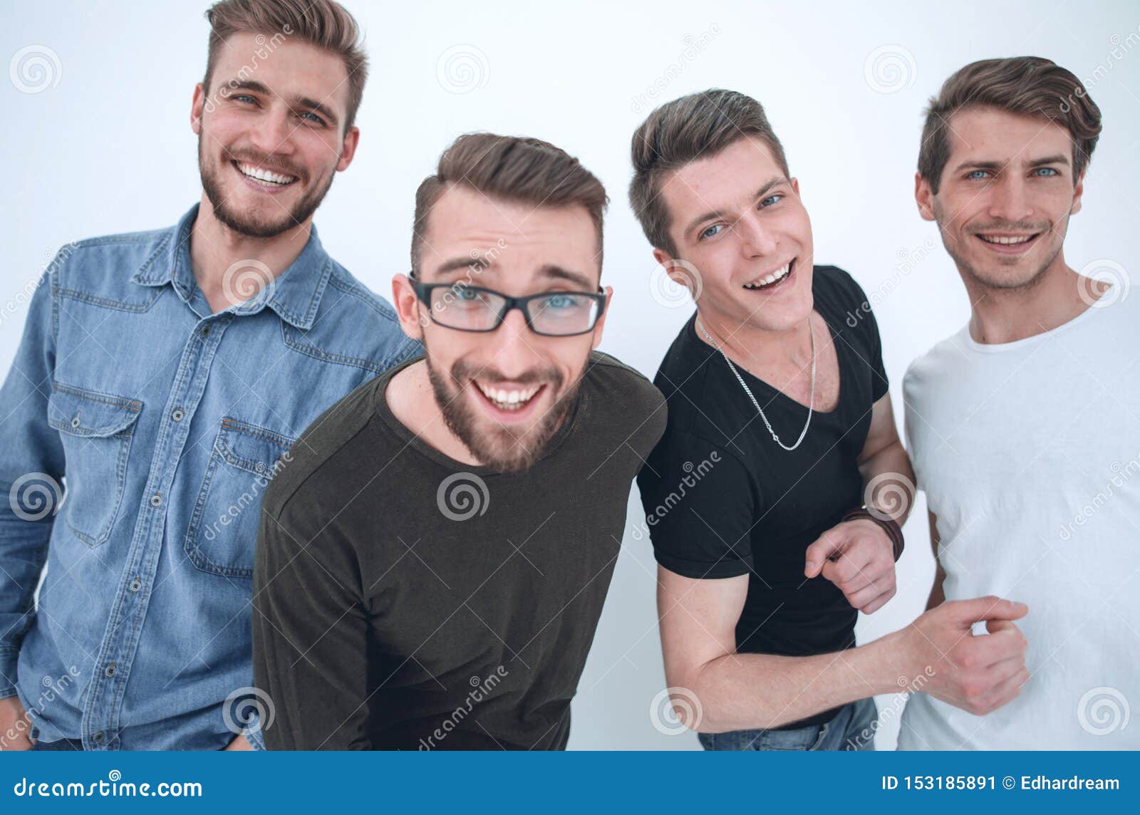 Close Up.a Group of Happy Guys Stock Image - Image of lifestyle ...