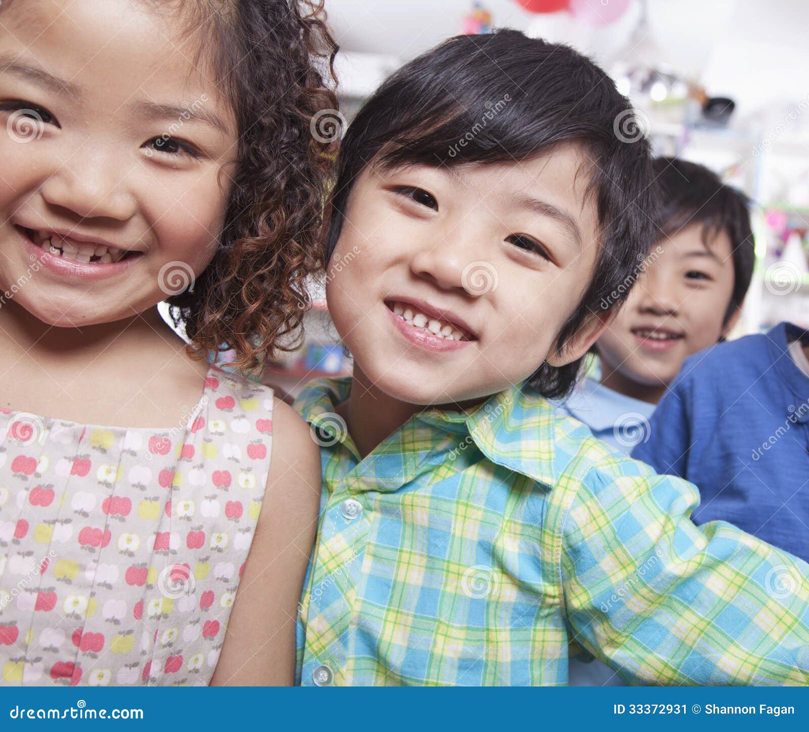 Close Up of a Group of Kids Stock Image - Image of laughing, incidental ...