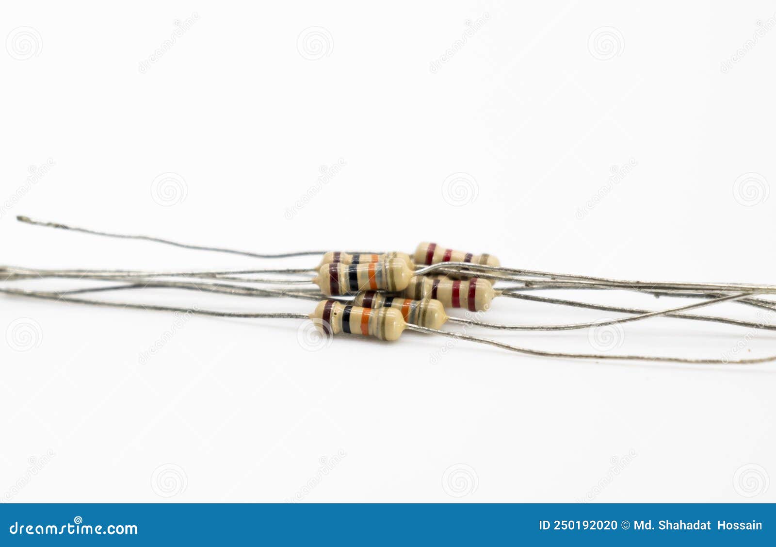 Group of Resistor Isolate on White Background Stock Photo - Image of ...