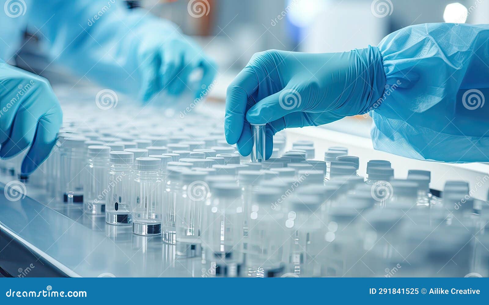 Close-up of a Group of Scientists Carrying Out Scientific Research in a ...