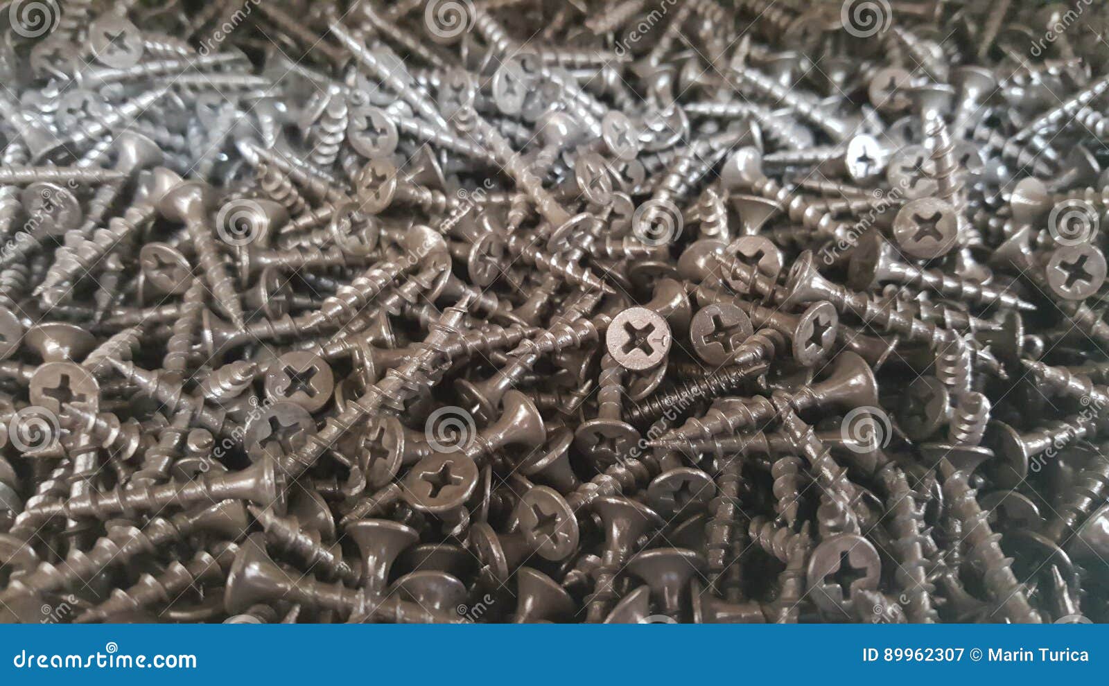 Close Up Group of Screws in the Warehouse Stock Image - Image of ...