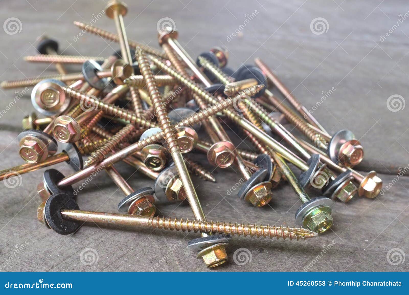Close-up of a group screws stock photo. Image of group - 45260558