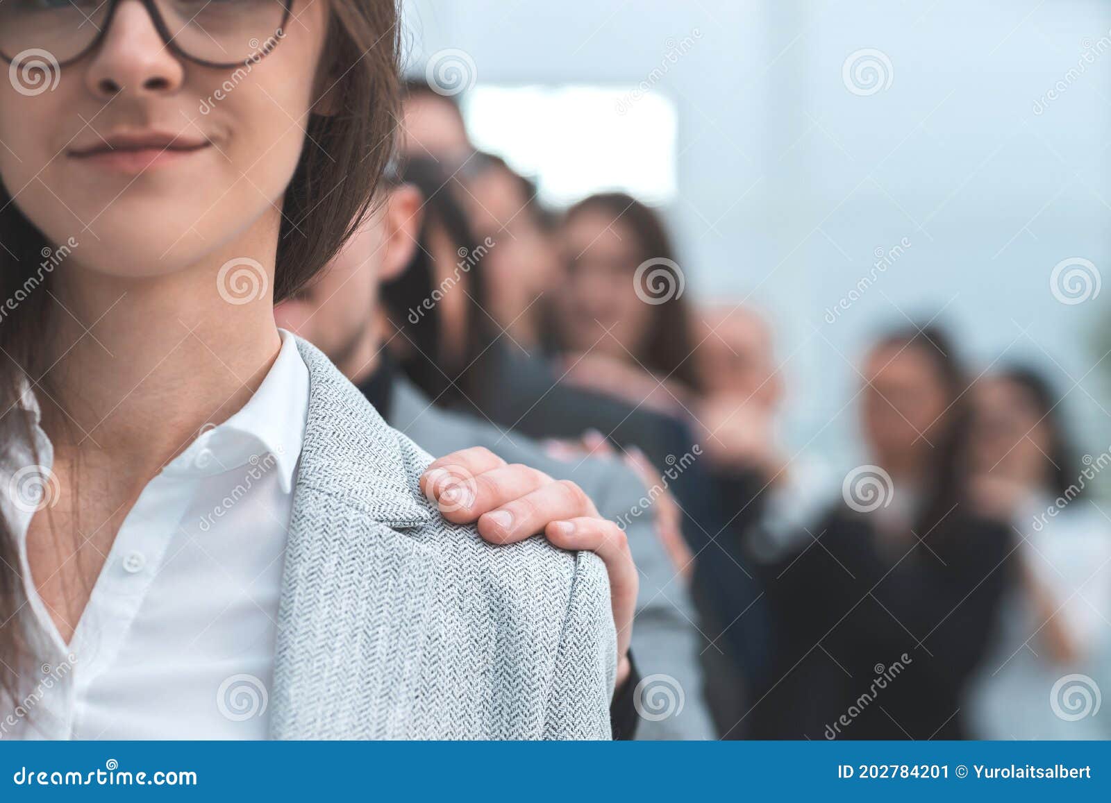 Close Up. a Group of Young Professionals Supporting Each Other Stock ...