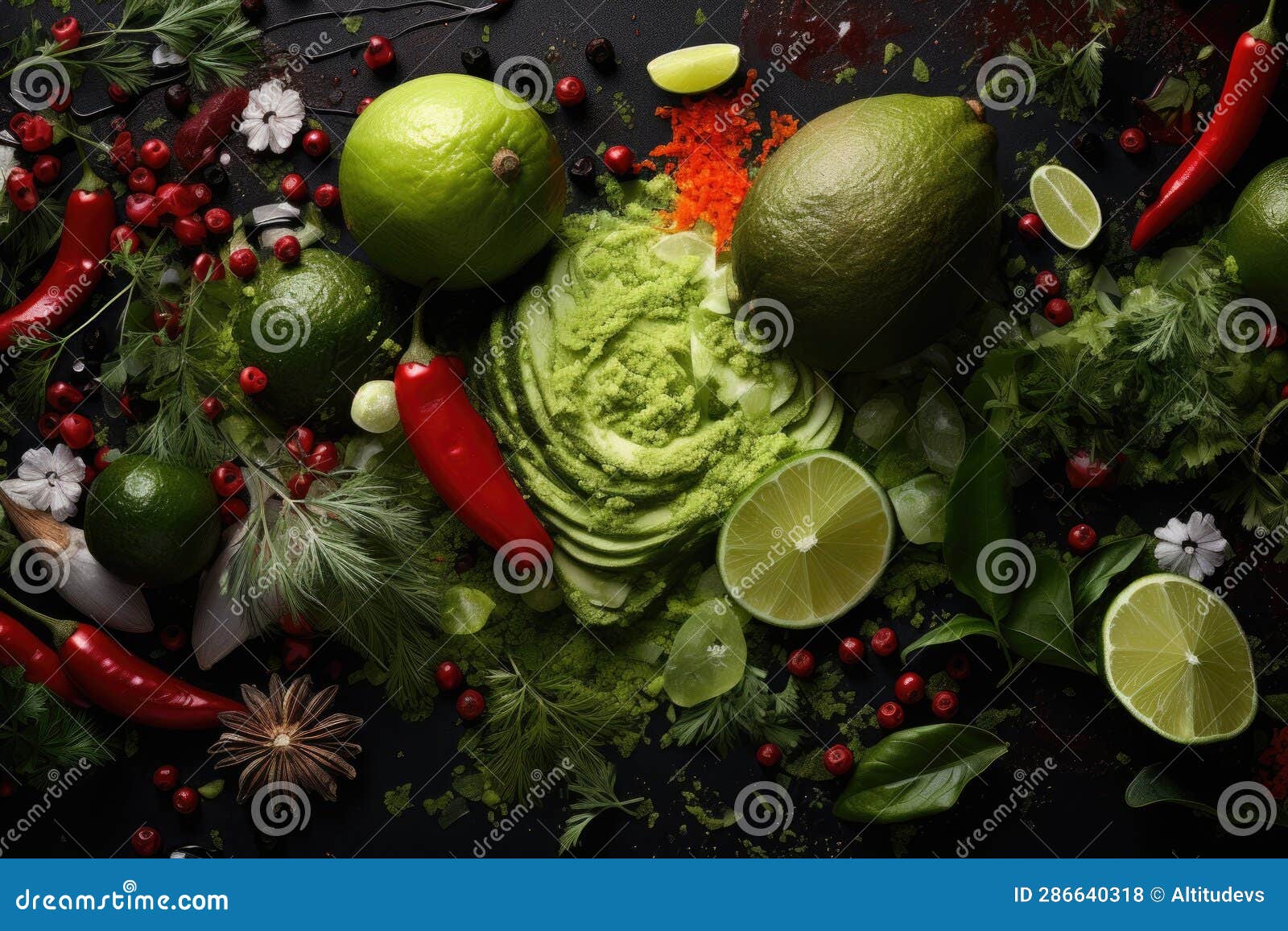 Close-up of Guacamole Texture with Ingredients Visible Stock Photo ...