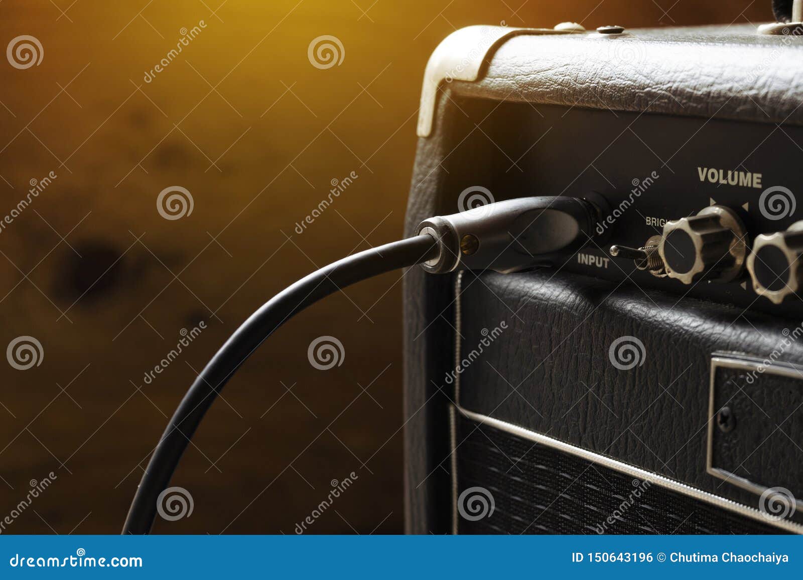 Close Up of Guitar Amplifier and Guitar Jack Stock Photo - Image of ...