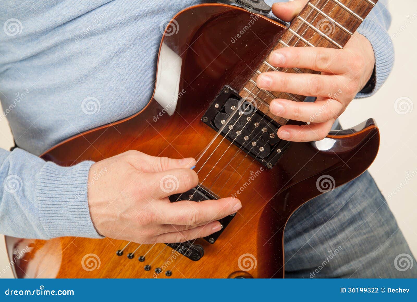 Close up of guitar player stock photo. Image of electric - 36199322