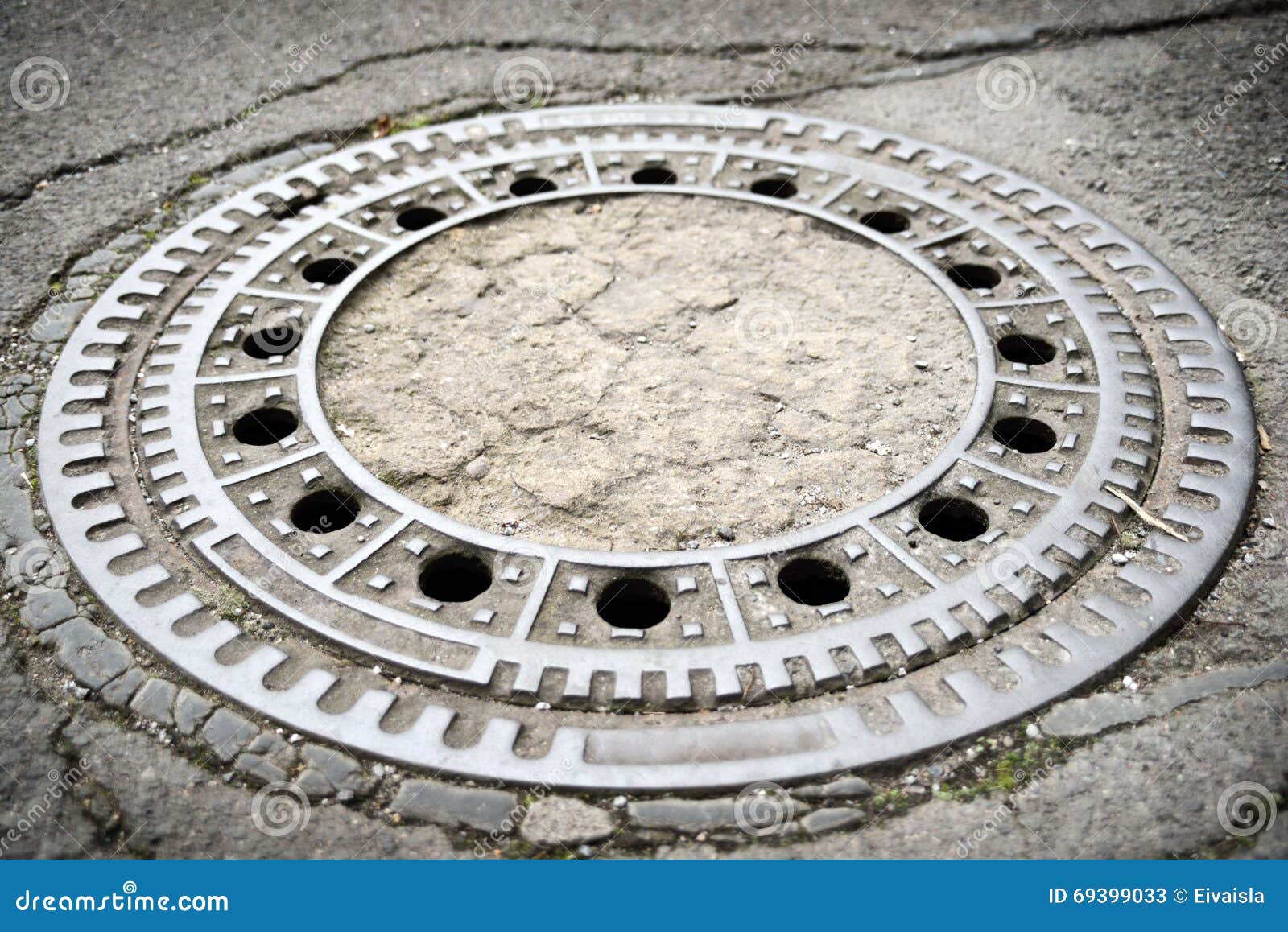 Close-up of a gully cover stock image. Image of rusty - 69399033