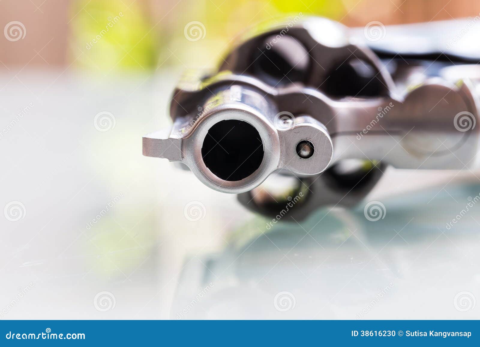 Close up of gun muzzle stock photo. Image of etched, protect - 38616230