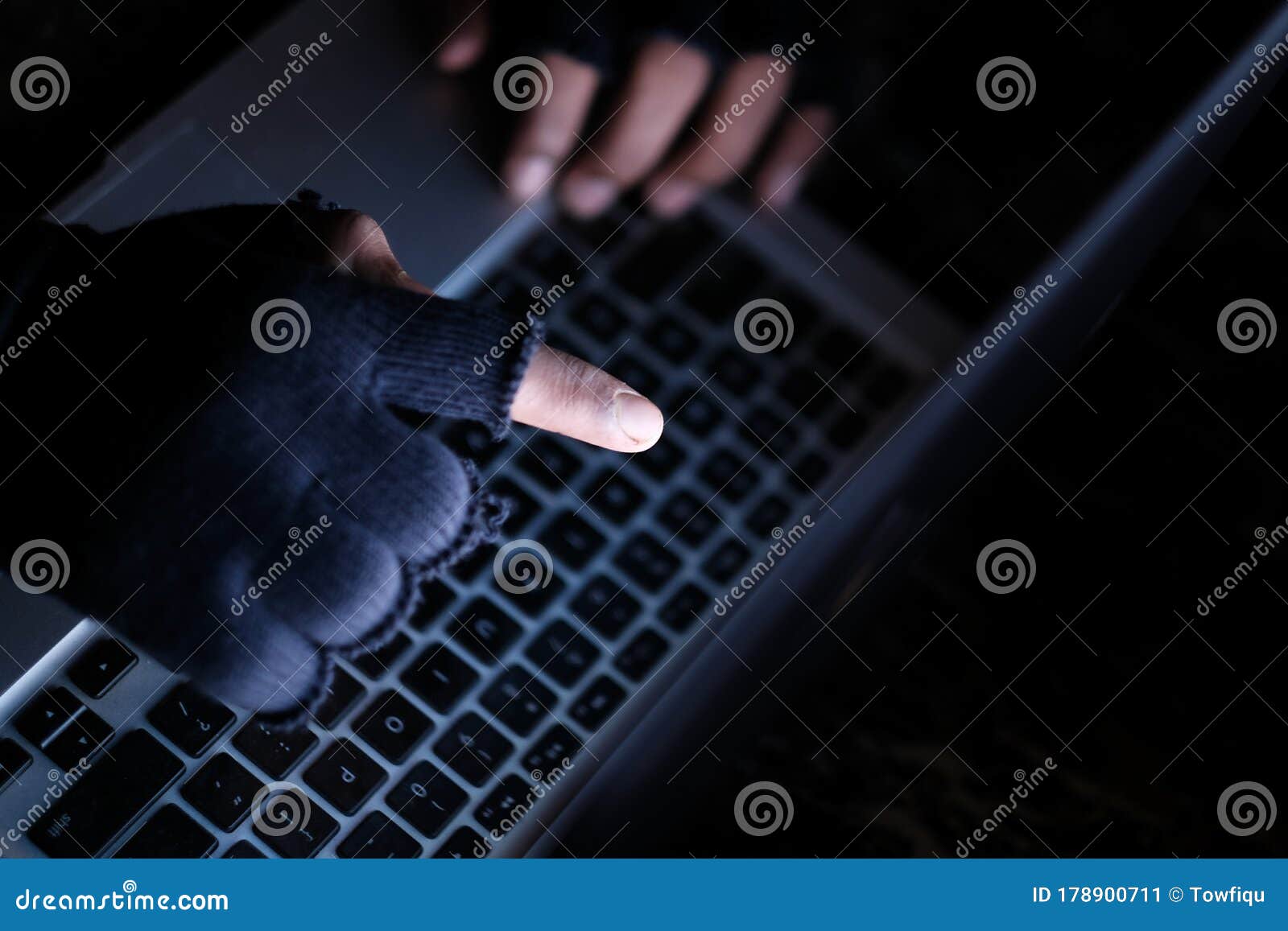 Close Up of Hacker Hand Stealing Data Stock Image - Image of electronic ...