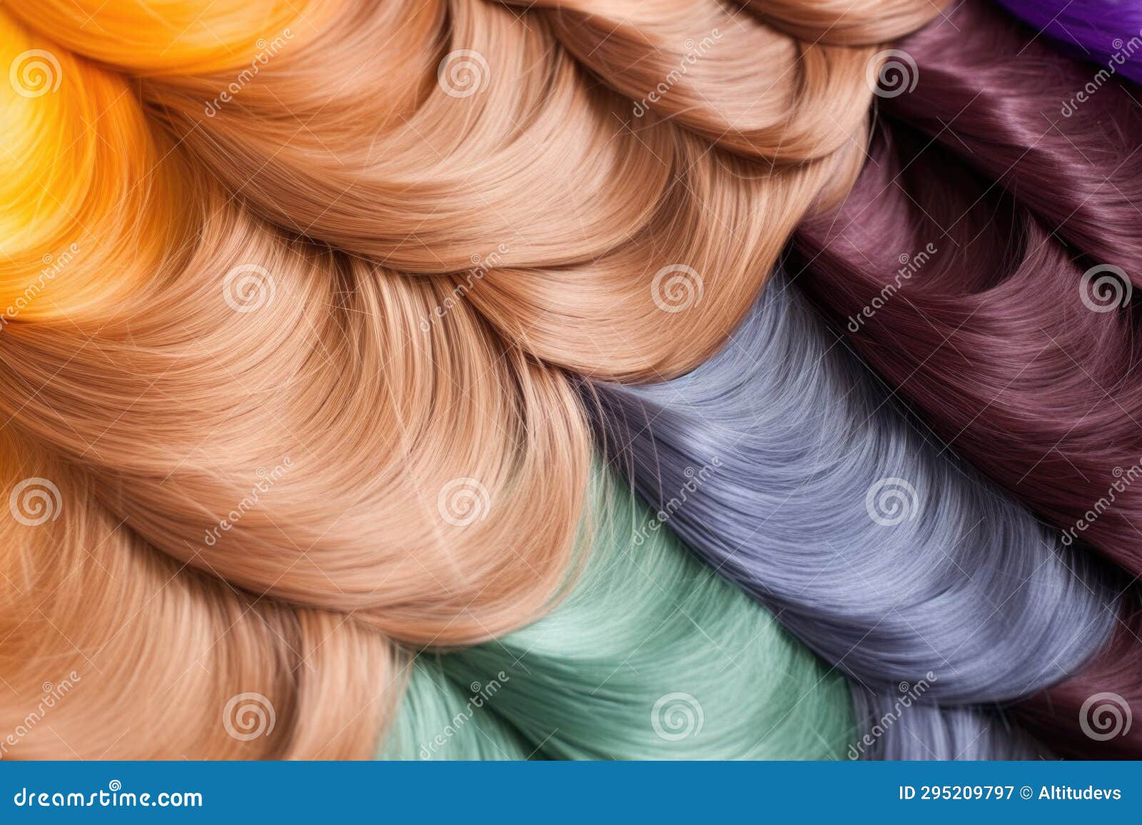 Close-up of Hair Dye Samples in Various Colors Stock Image - Image of ...