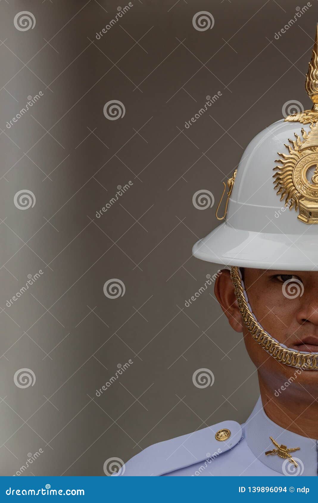 Close-up of Half Face of Royal Guard Editorial Stock Image - Image of ...