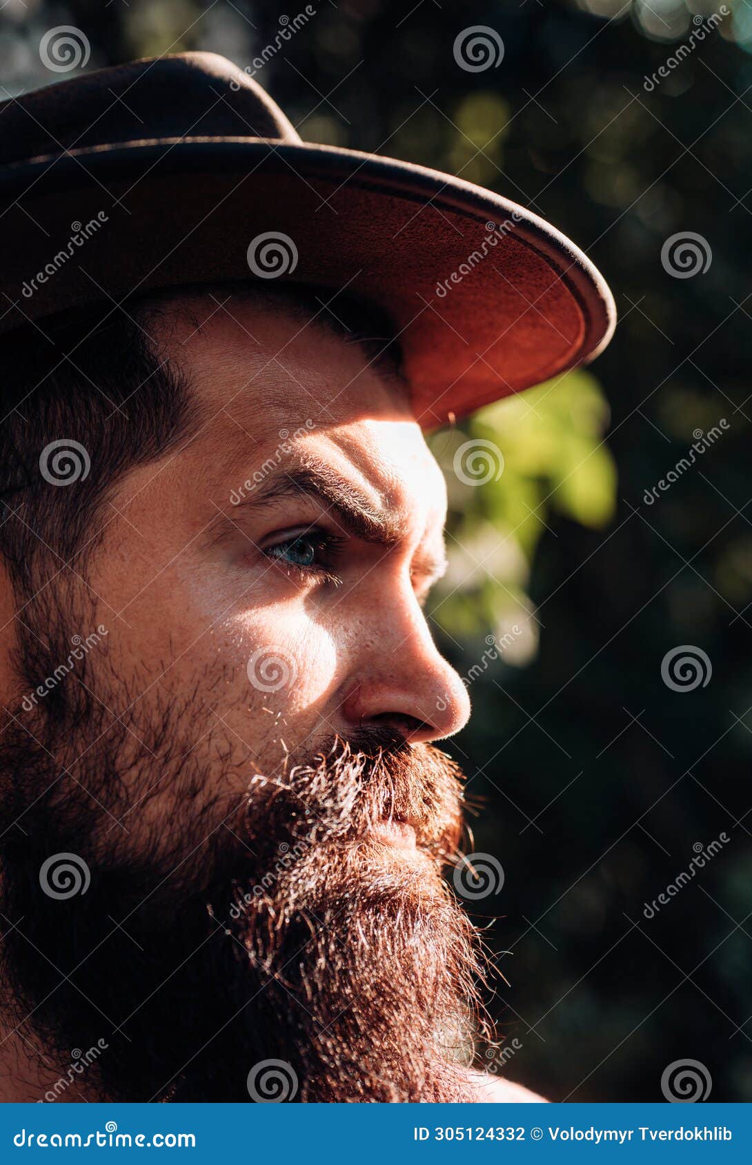 Close Up Half Length Portrait of Guy in Cowboy Hat. Stock Photo - Image ...