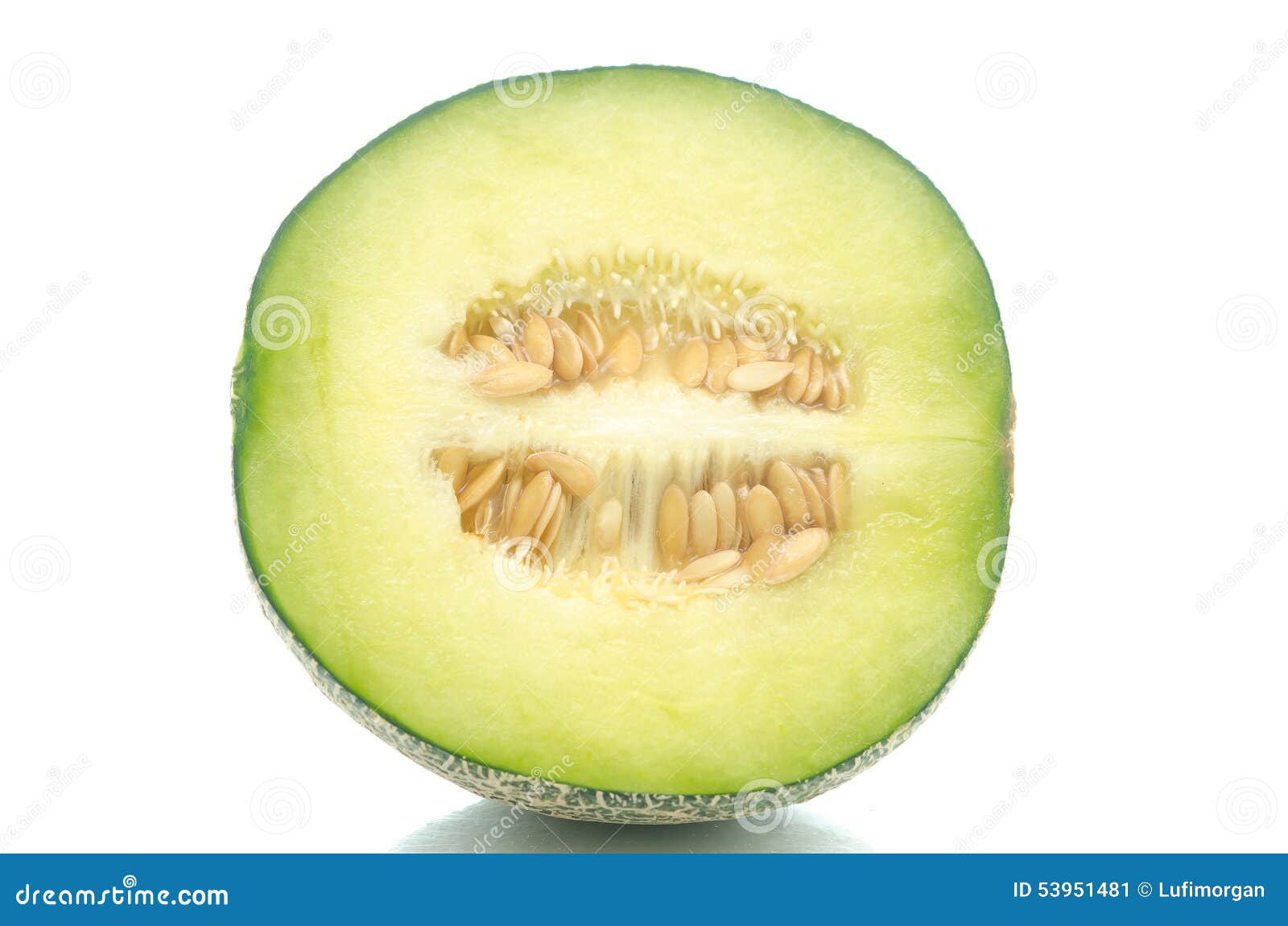 Cut Half Melon On A Green Background. Summer Desserts Royalty-Free ...