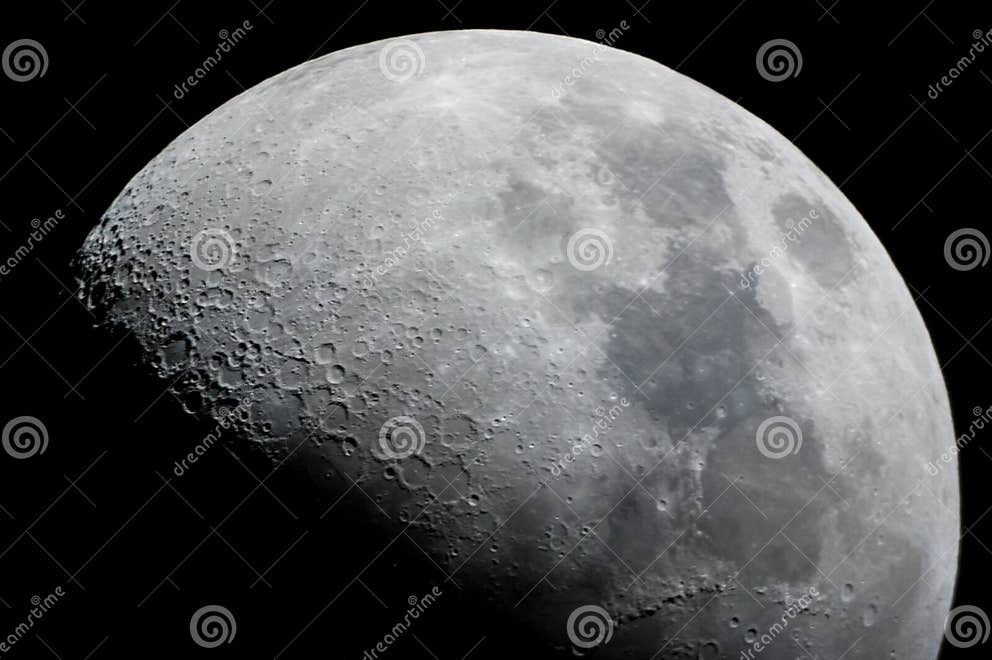Close-up of a half moon stock image. Image of month, heavenly - 8425669