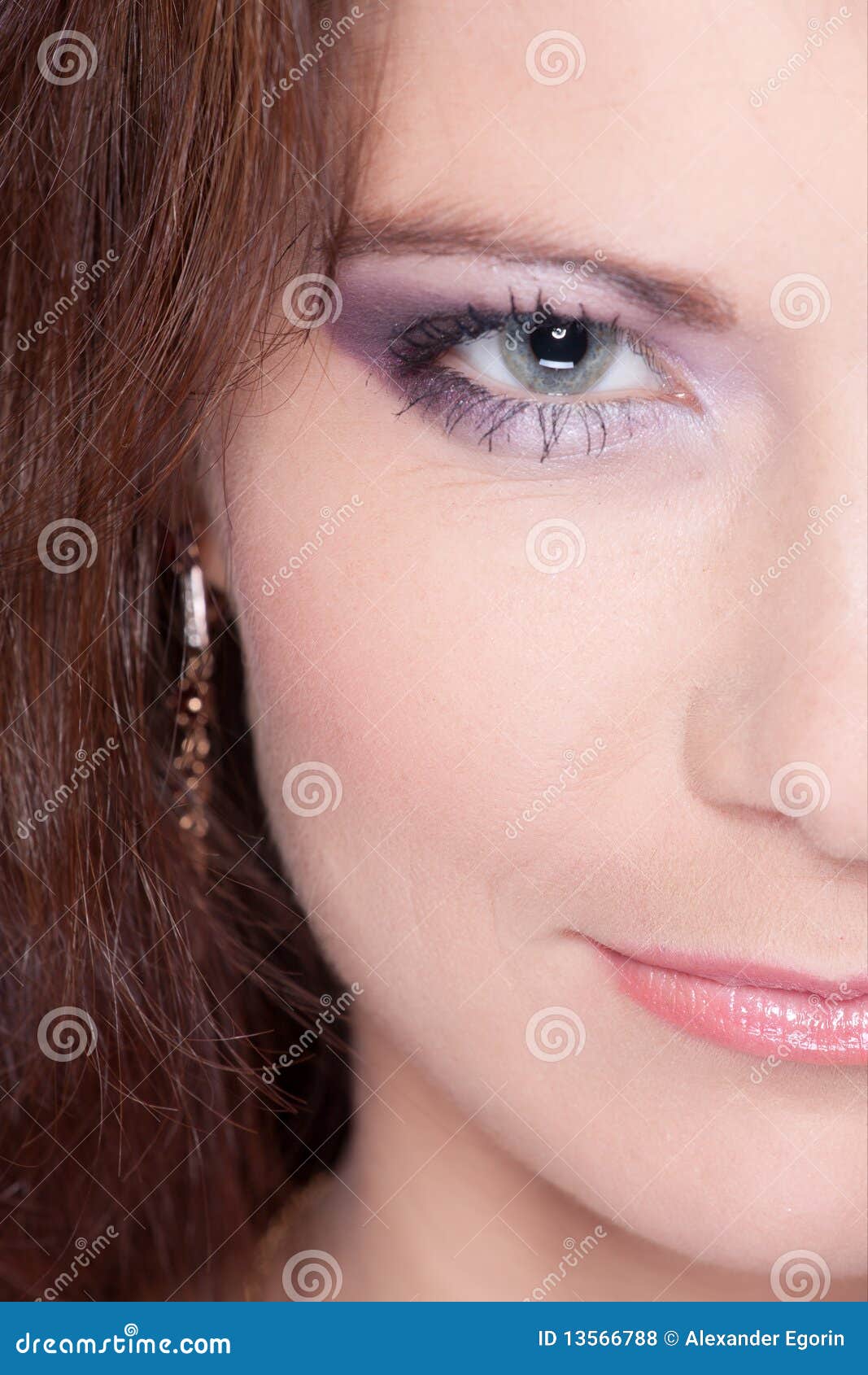 Close-up half portrait stock photo. Image of clear, close - 13566788