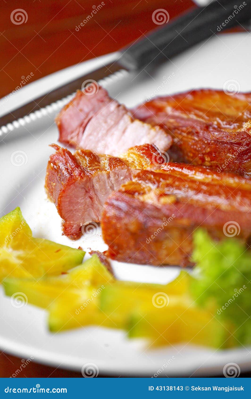 Close up ham fried stock image. Image of white, close - 43138143