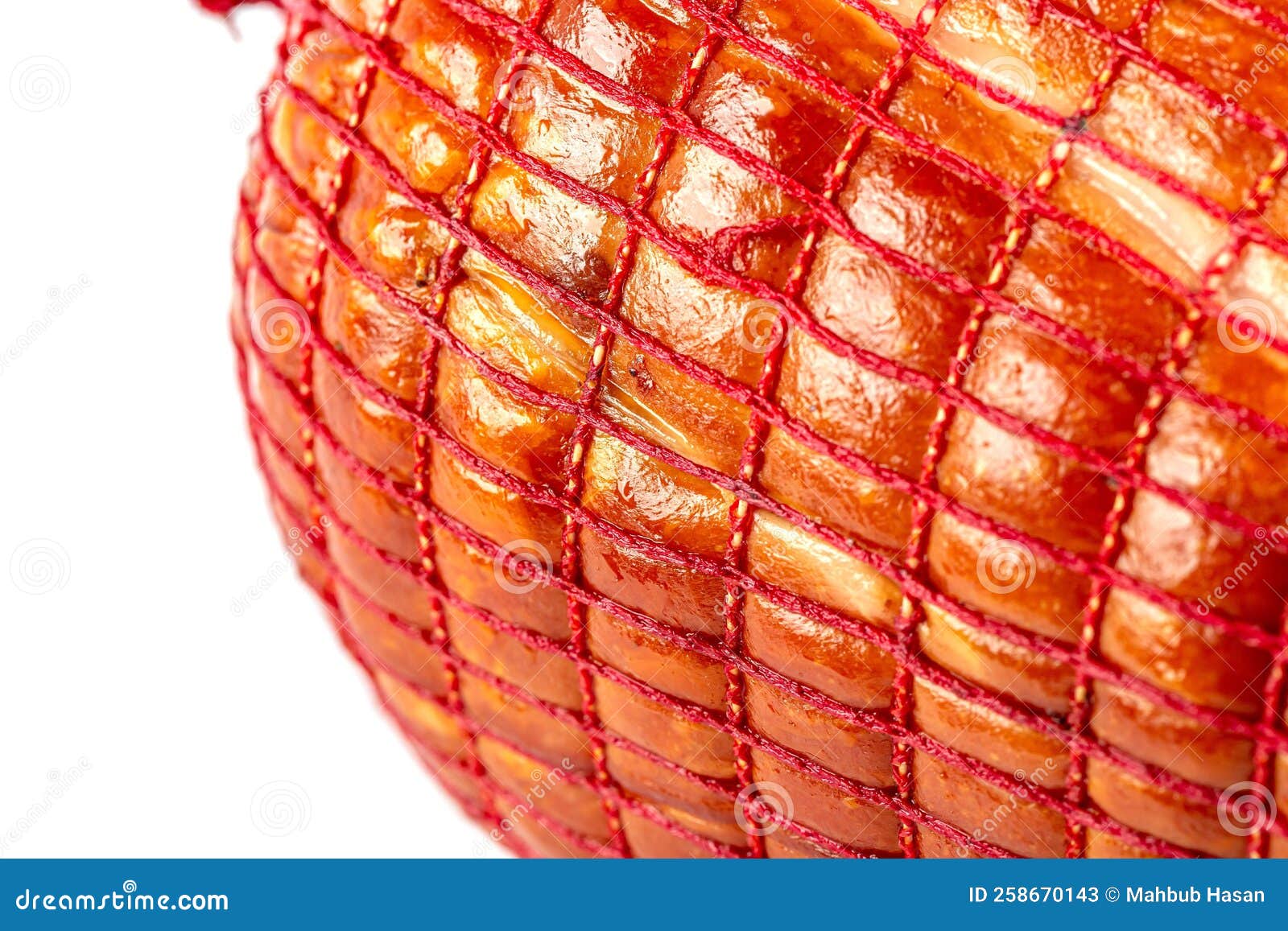 Close-up, Ham Sealed in a Net Stock Image - Image of boiled, meal ...