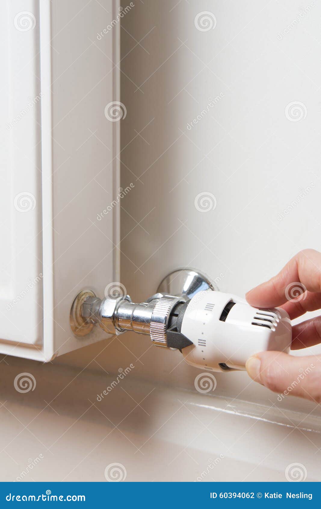 Close Up of Hand Adjusting Radiator Thermostat Stock Photo - Image of ...