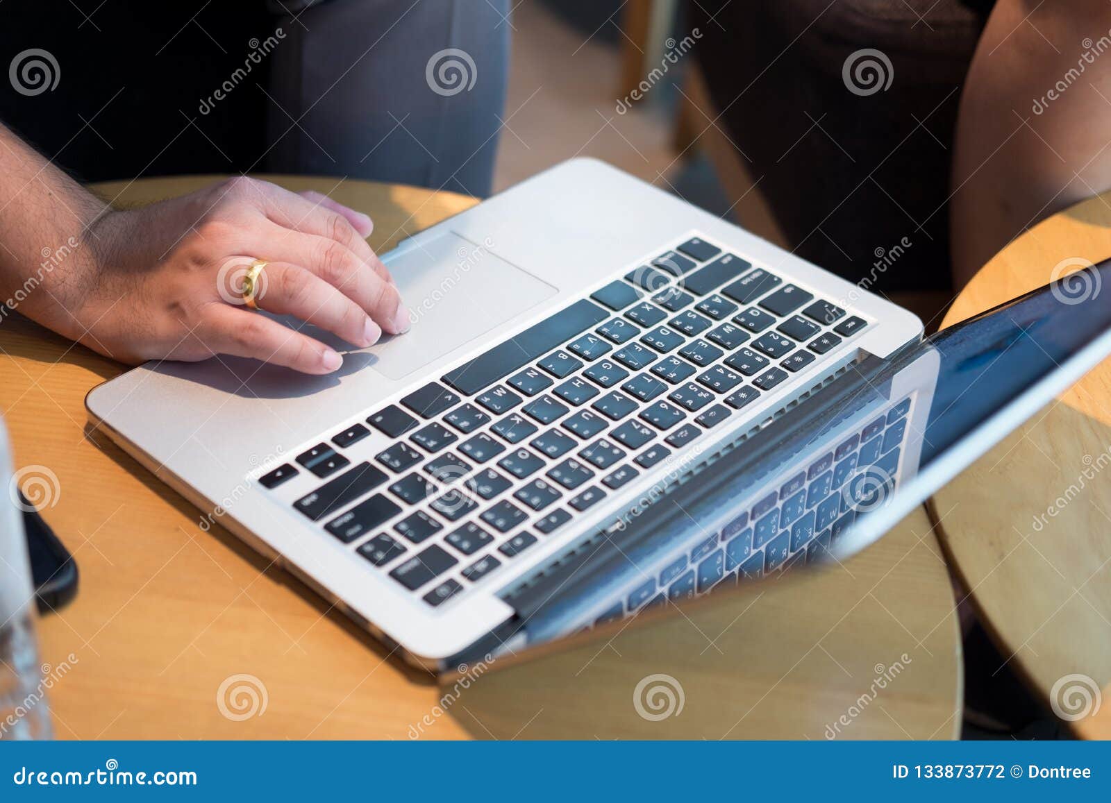 Business Hand Using Laptop for Working Stock Photo - Image of closeup ...